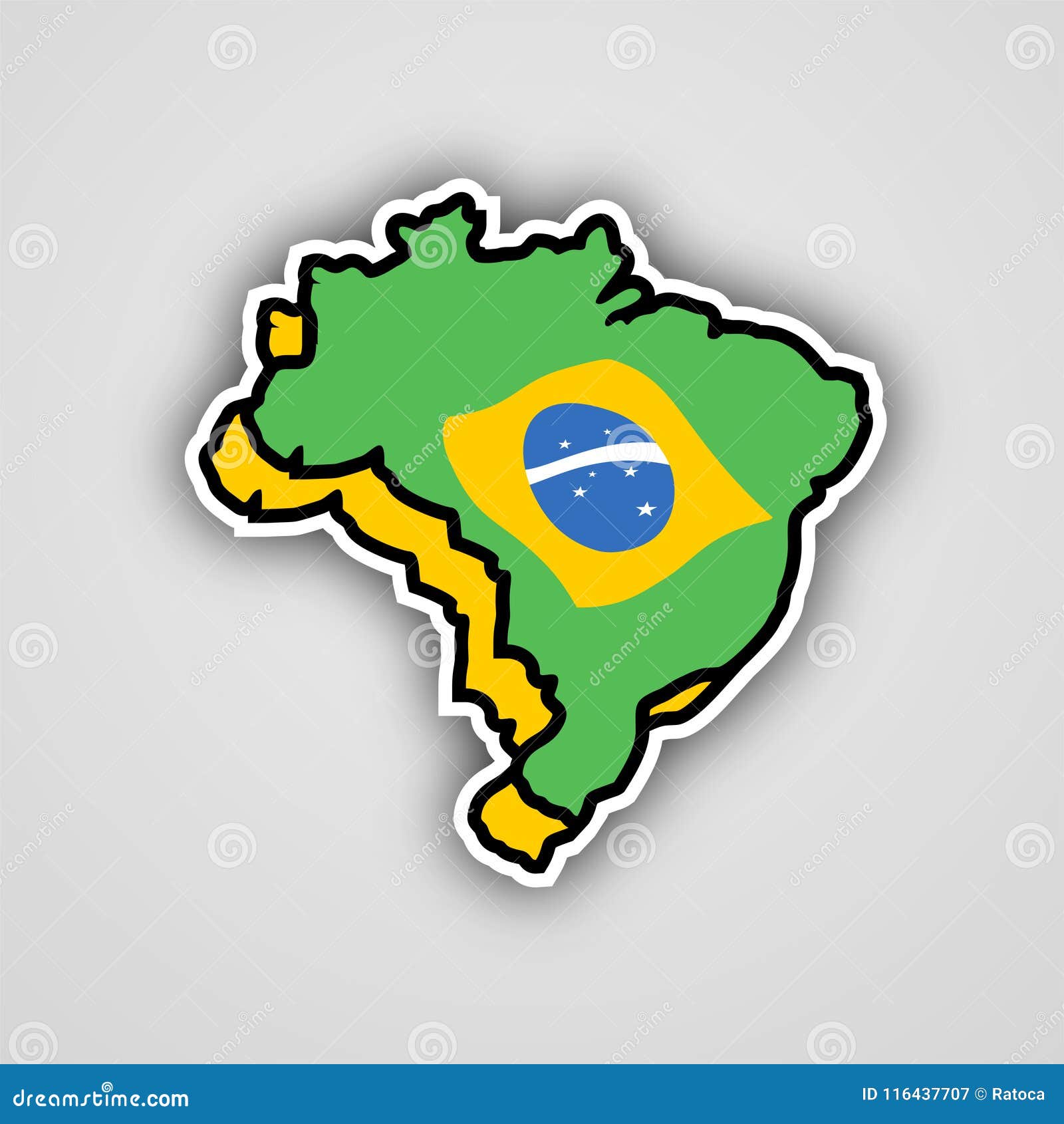 Ícone do mapa de Brasil ilustração do vetor. Ilustração de projeto ...