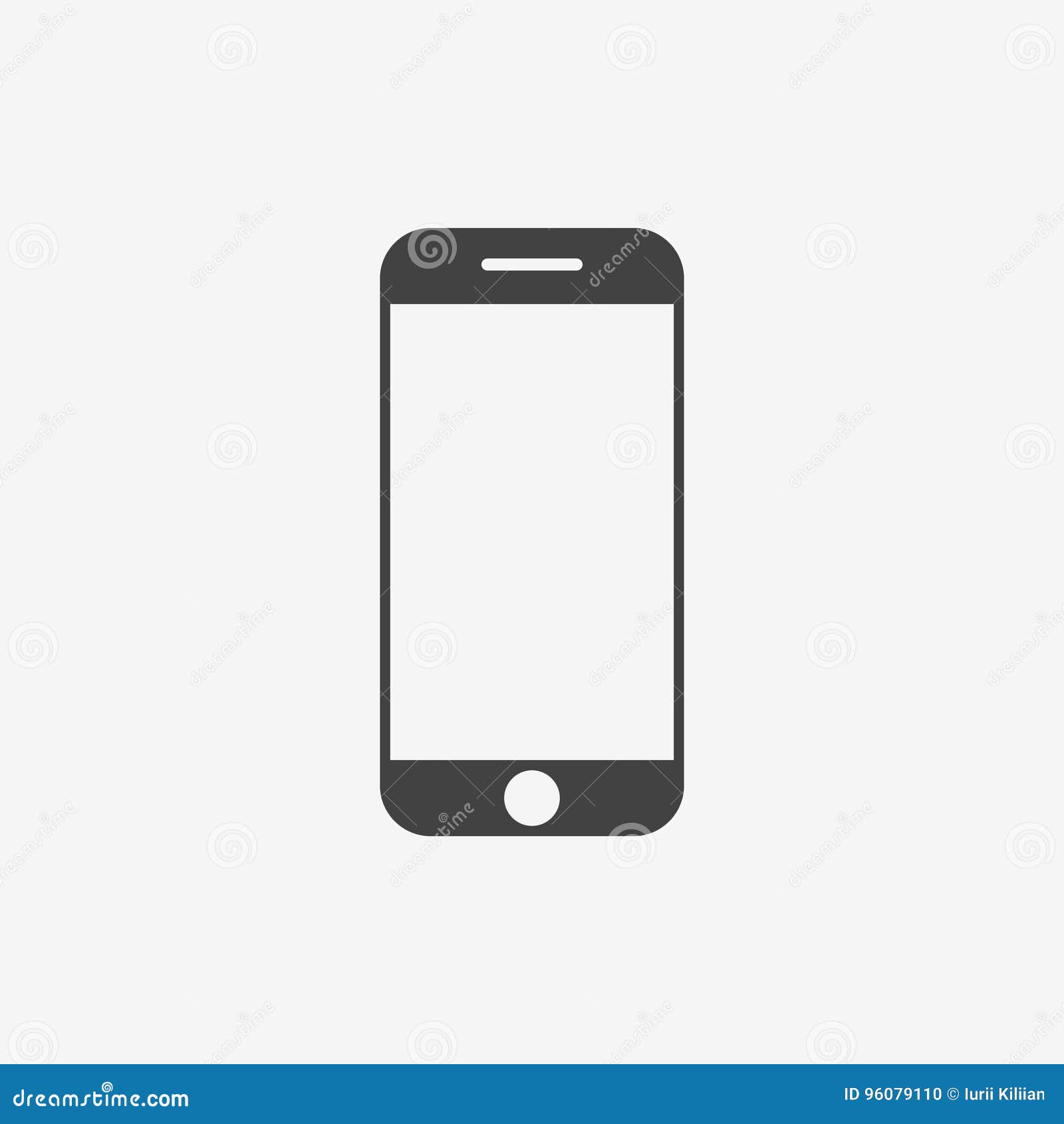 Ícone Do Monochrome De Smartphone Ilustração Do Vetor Do Telemóvel ...