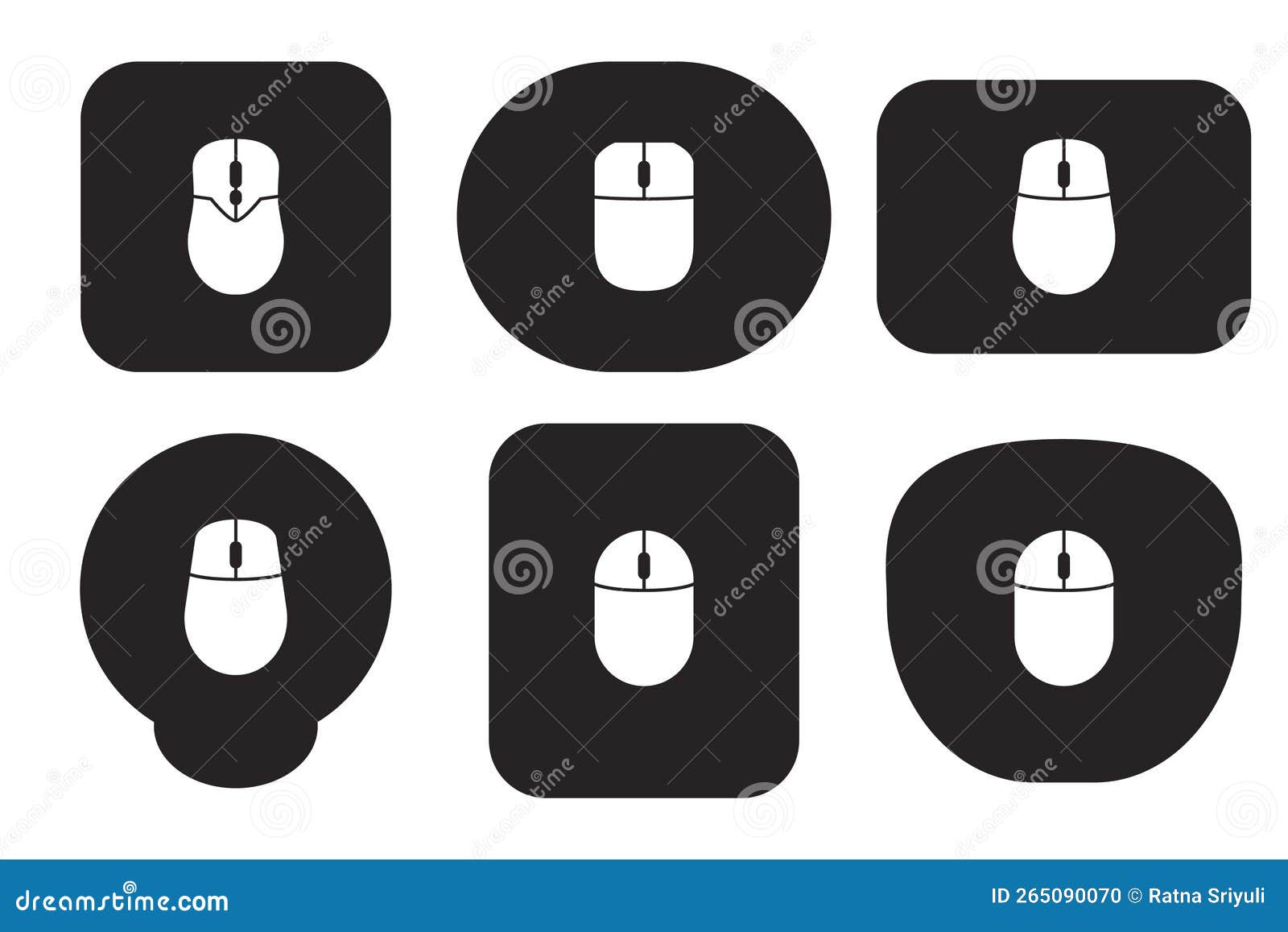 ícone Do Mouse E Mouse Sem Fio ícone Design Vetor Isolado Plano ...