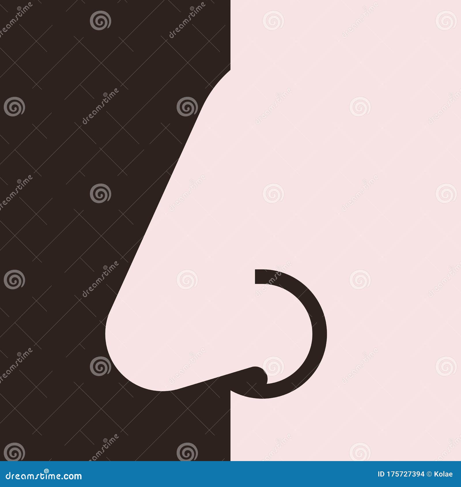 ícone do nariz ilustração do vetor. Ilustração de cara - 175727394