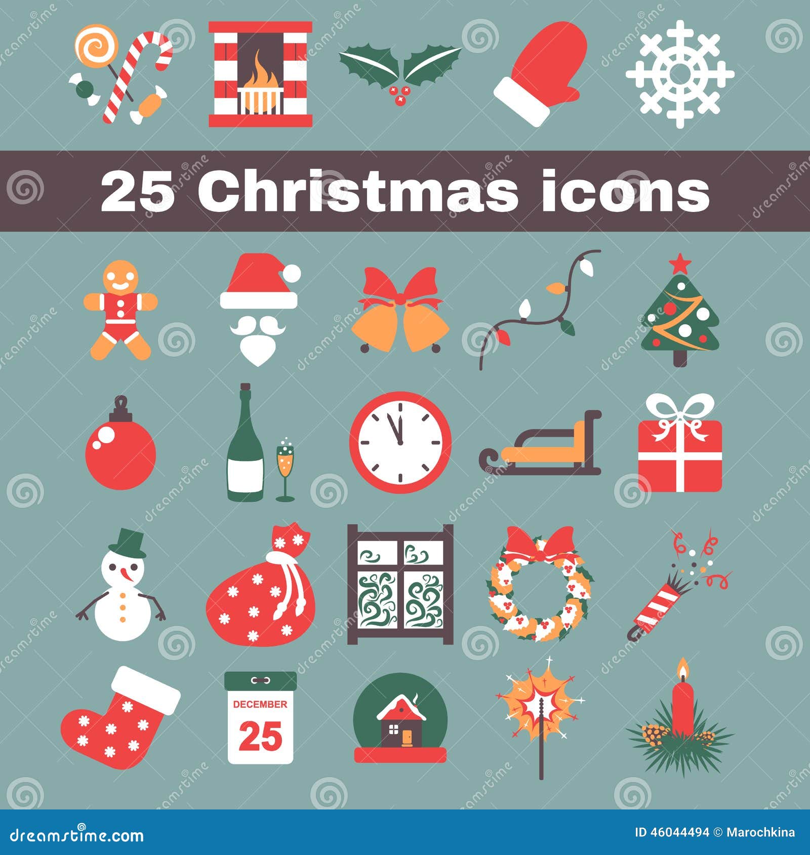 Ícone do Natal ilustração do vetor. Ilustração de elemento - 46044494