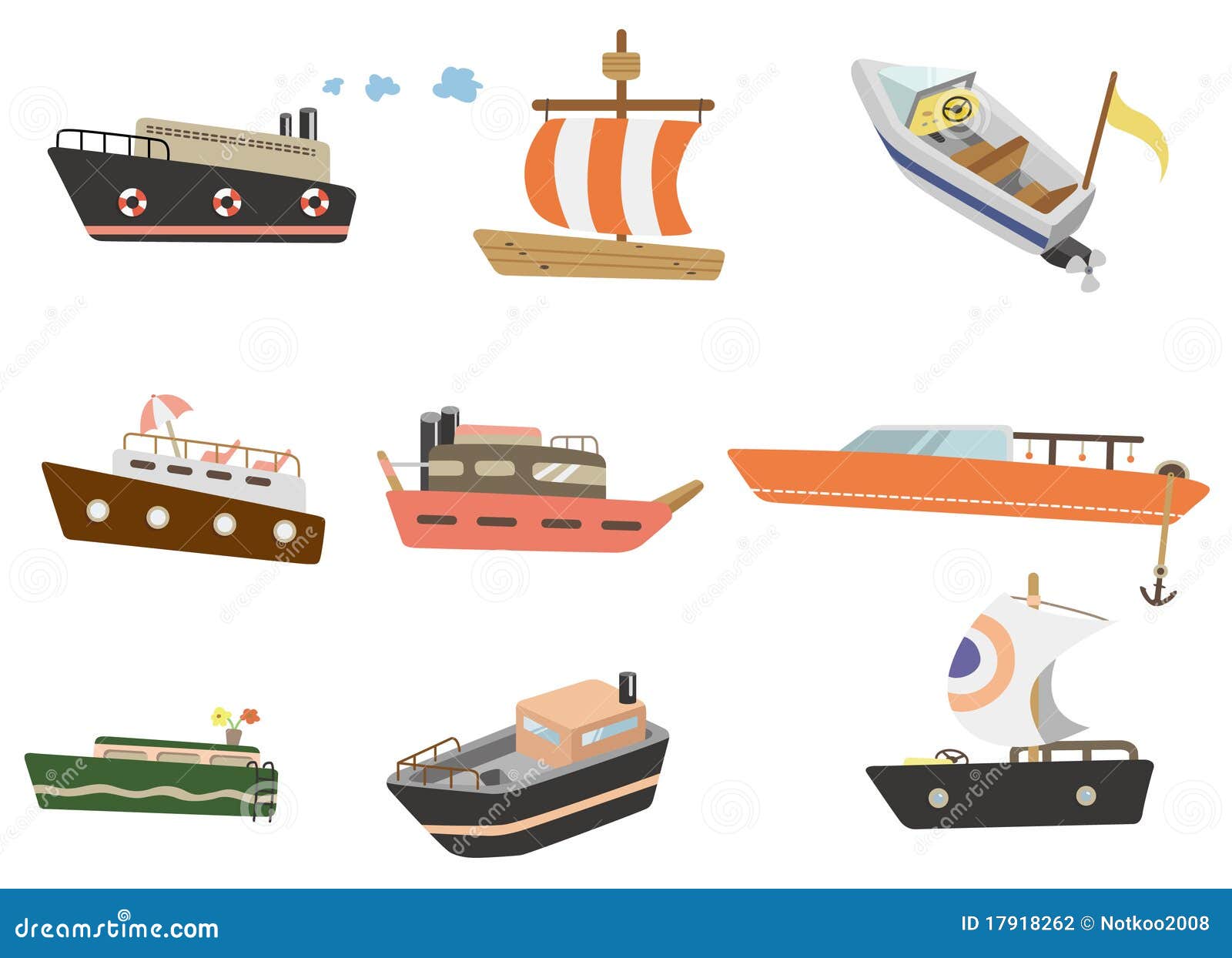 Ícone Do Navio Dos Desenhos Animados Ilustração do Vetor - Ilustração ...