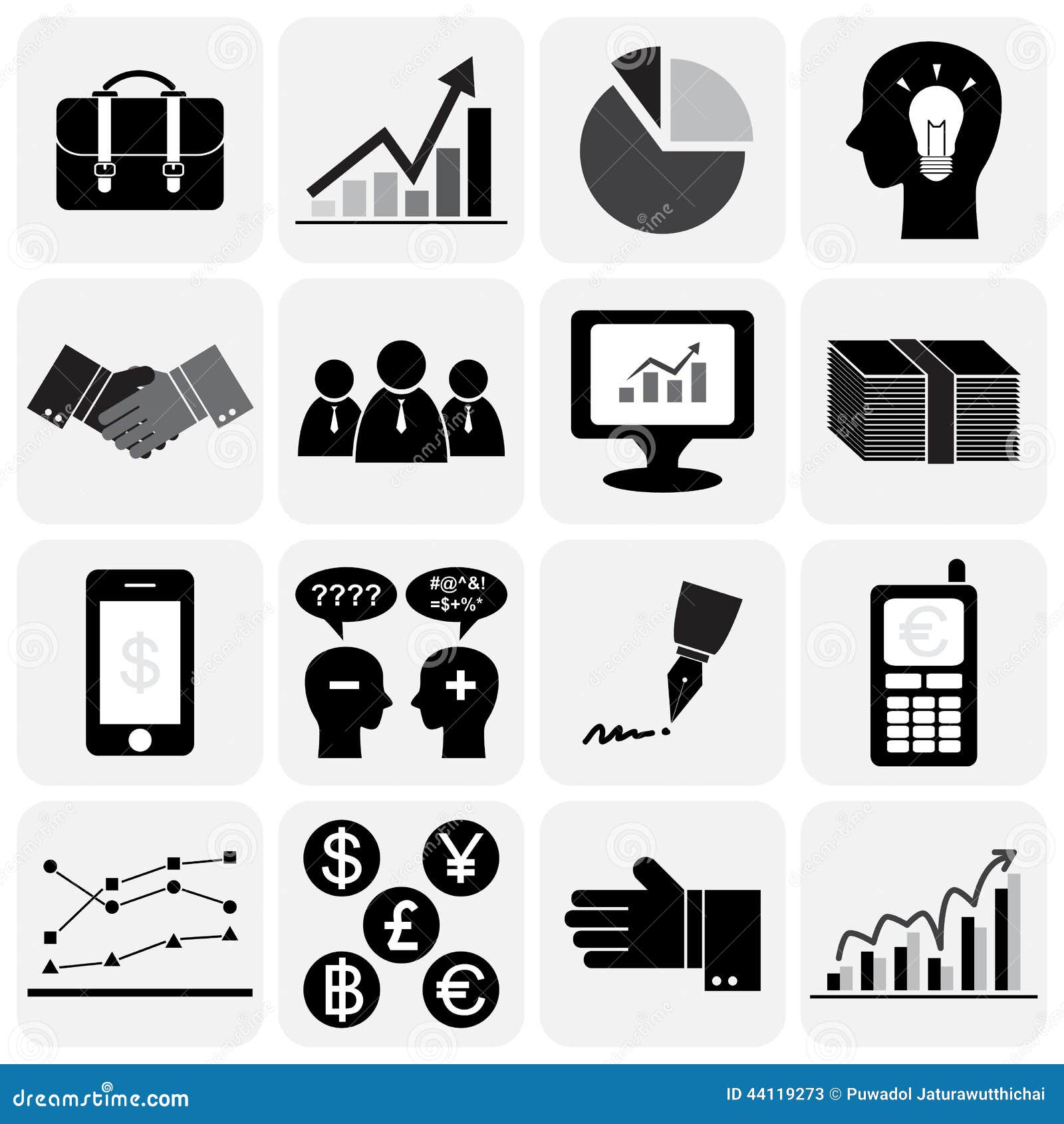 Ícone Do Negócio Ajustado (projeto Liso) Ilustração do Vetor ...