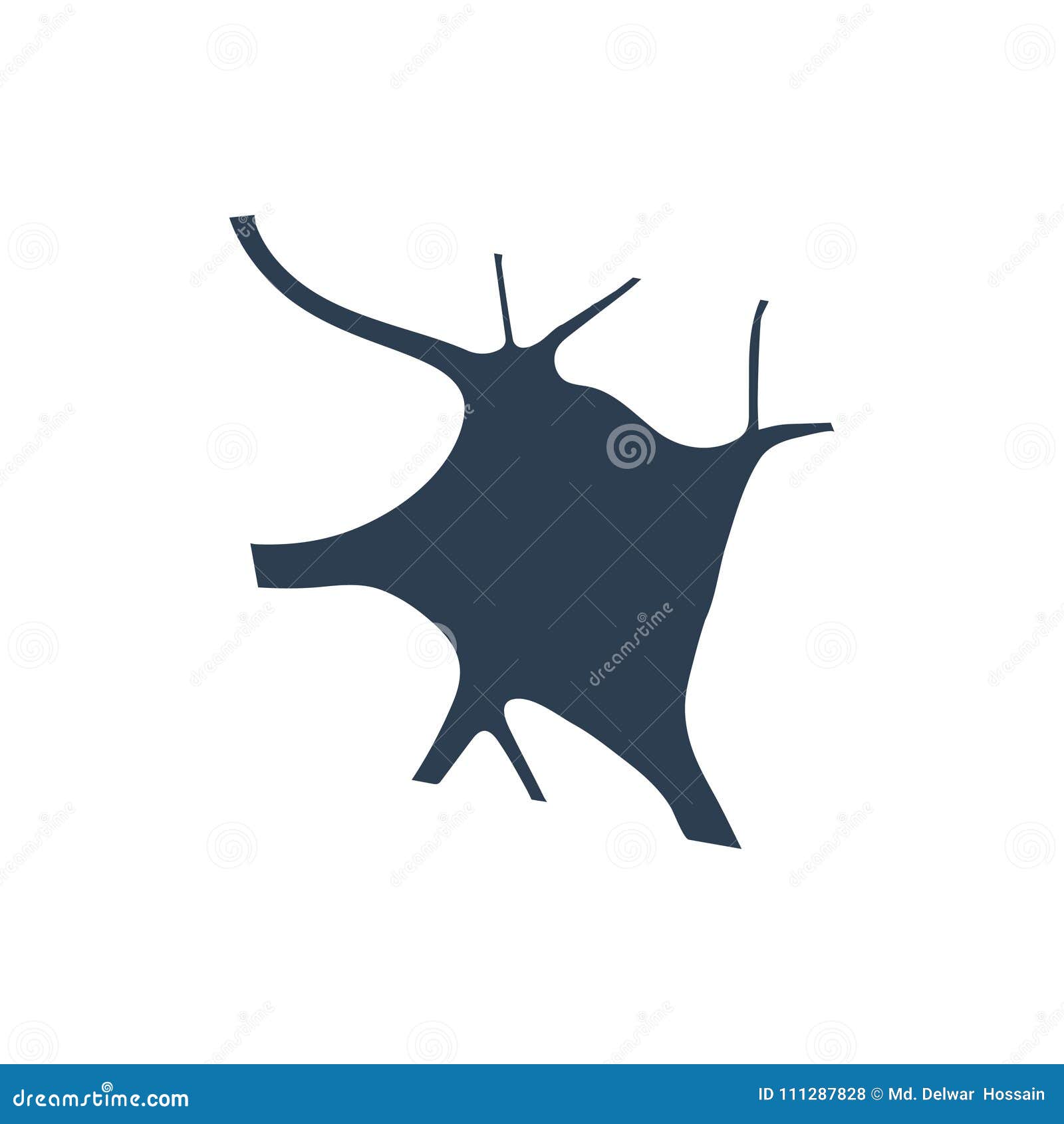 Ícone do neurônio ilustração do vetor. Ilustração de neurônio - 111287828