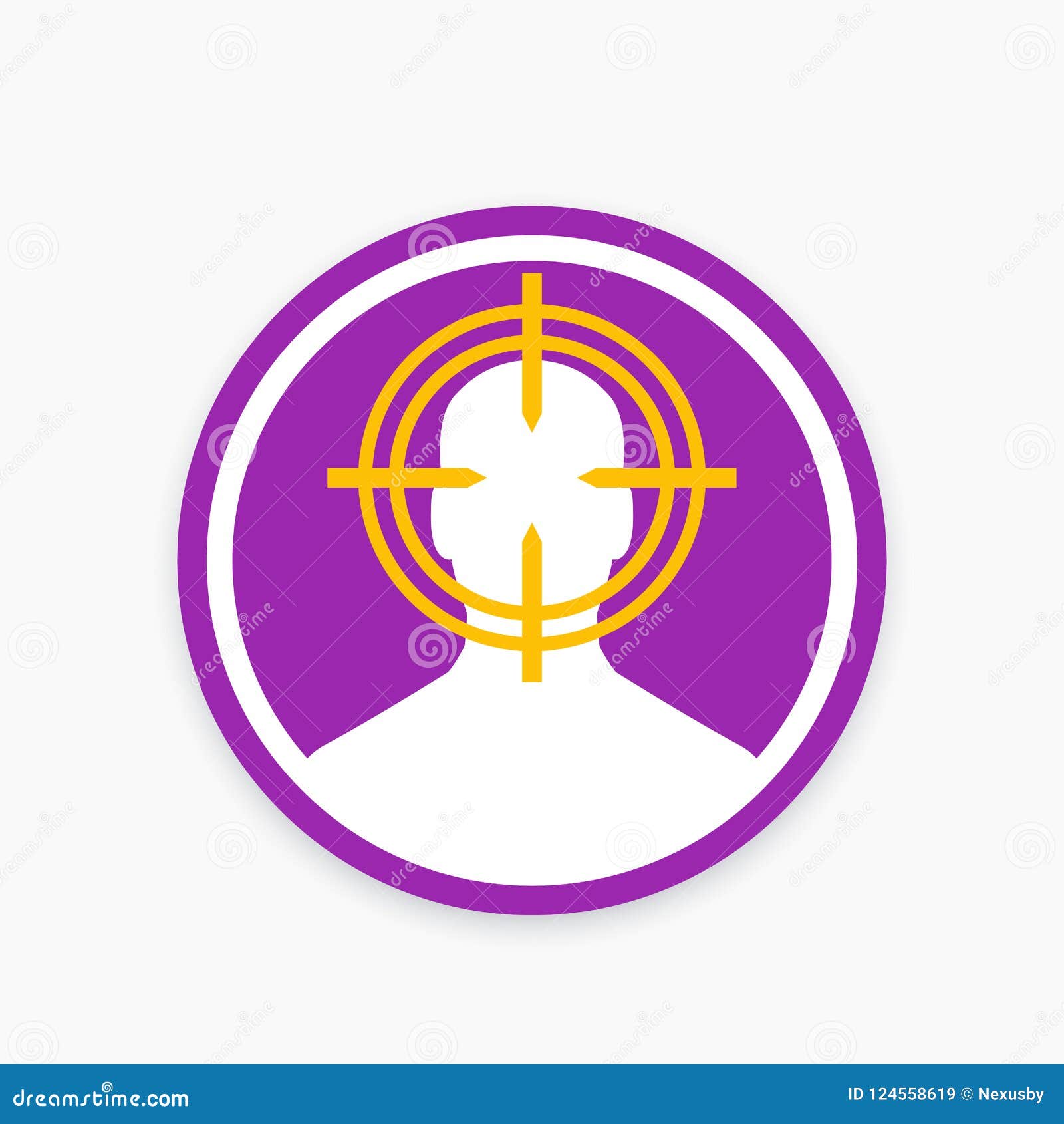 Ícone do público-alvo ilustração do vetor. Ilustração de vetor - 124558619