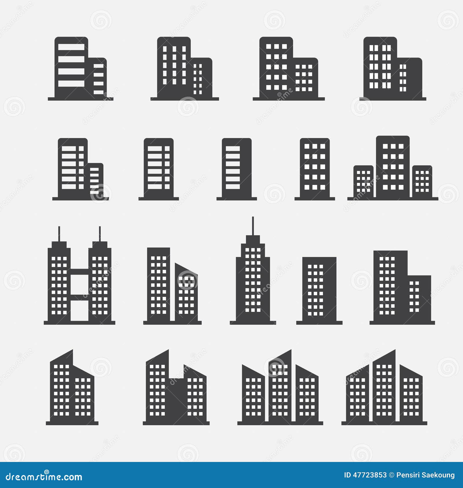 Ícone Do Prédio De Escritórios Ilustração do Vetor - Ilustração de ...