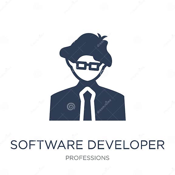 Ícone Do Programador De Software Programador De Software Liso Na Moda ...