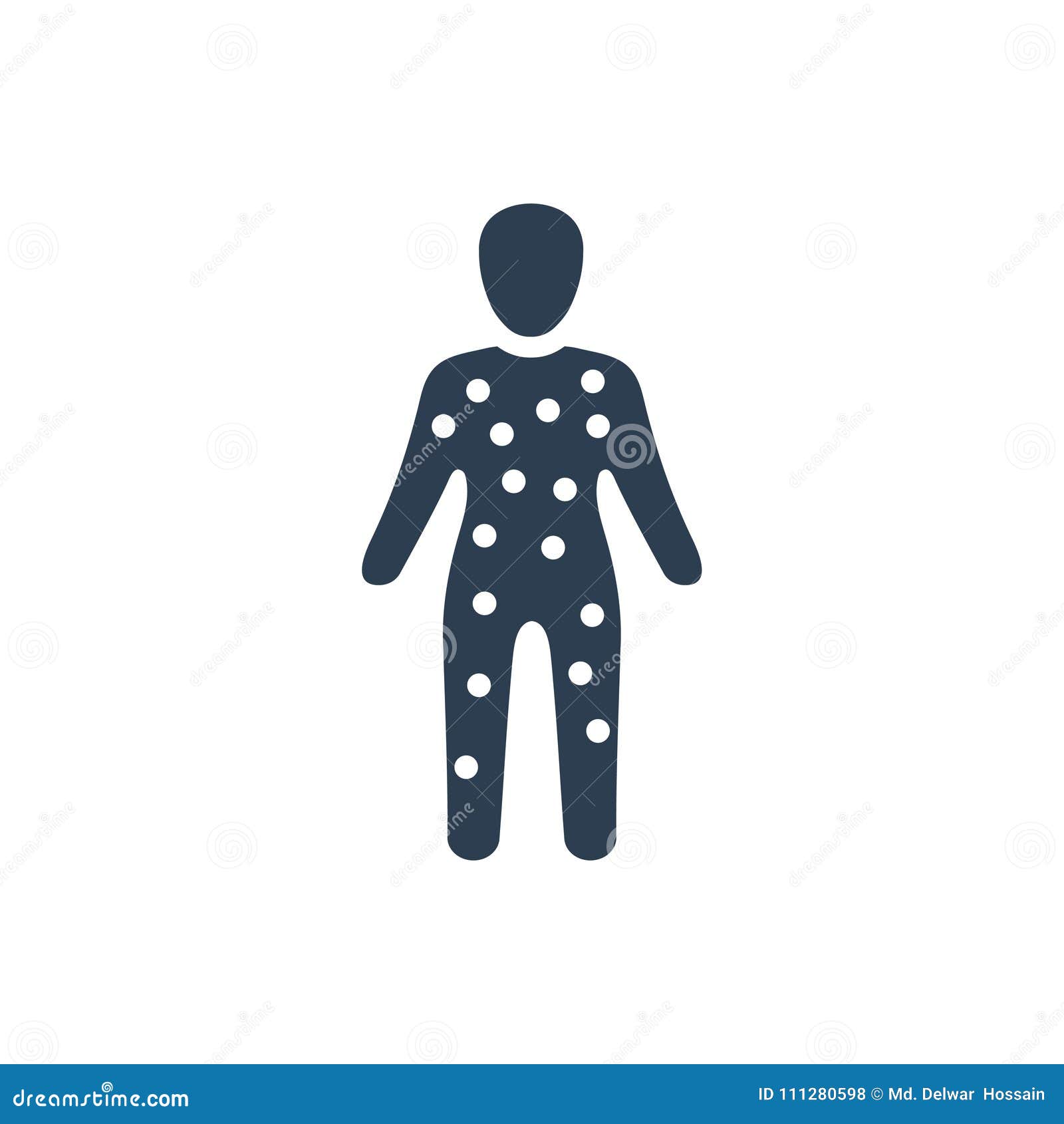 Ícone do prurido do corpo ilustração do vetor. Ilustração de ...