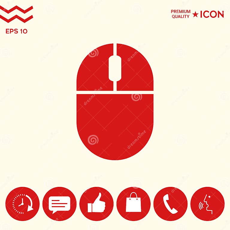 Ícone Do Rato Do Computador Ilustração do Vetor - Ilustração de redondo ...