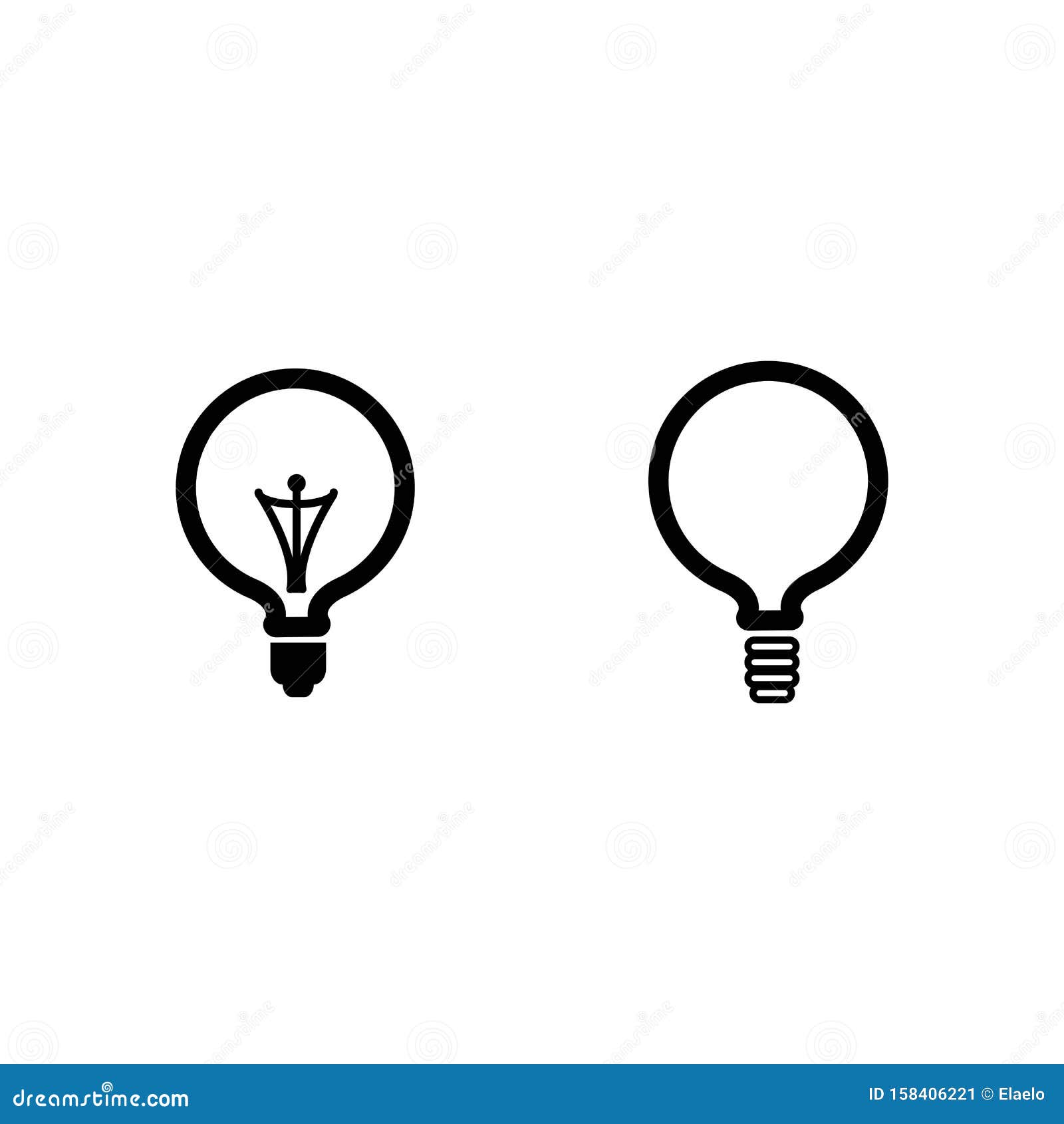 ícone Do Símbolo Da Lâmpada Ilustração do Vetor - Ilustração de bulbos ...