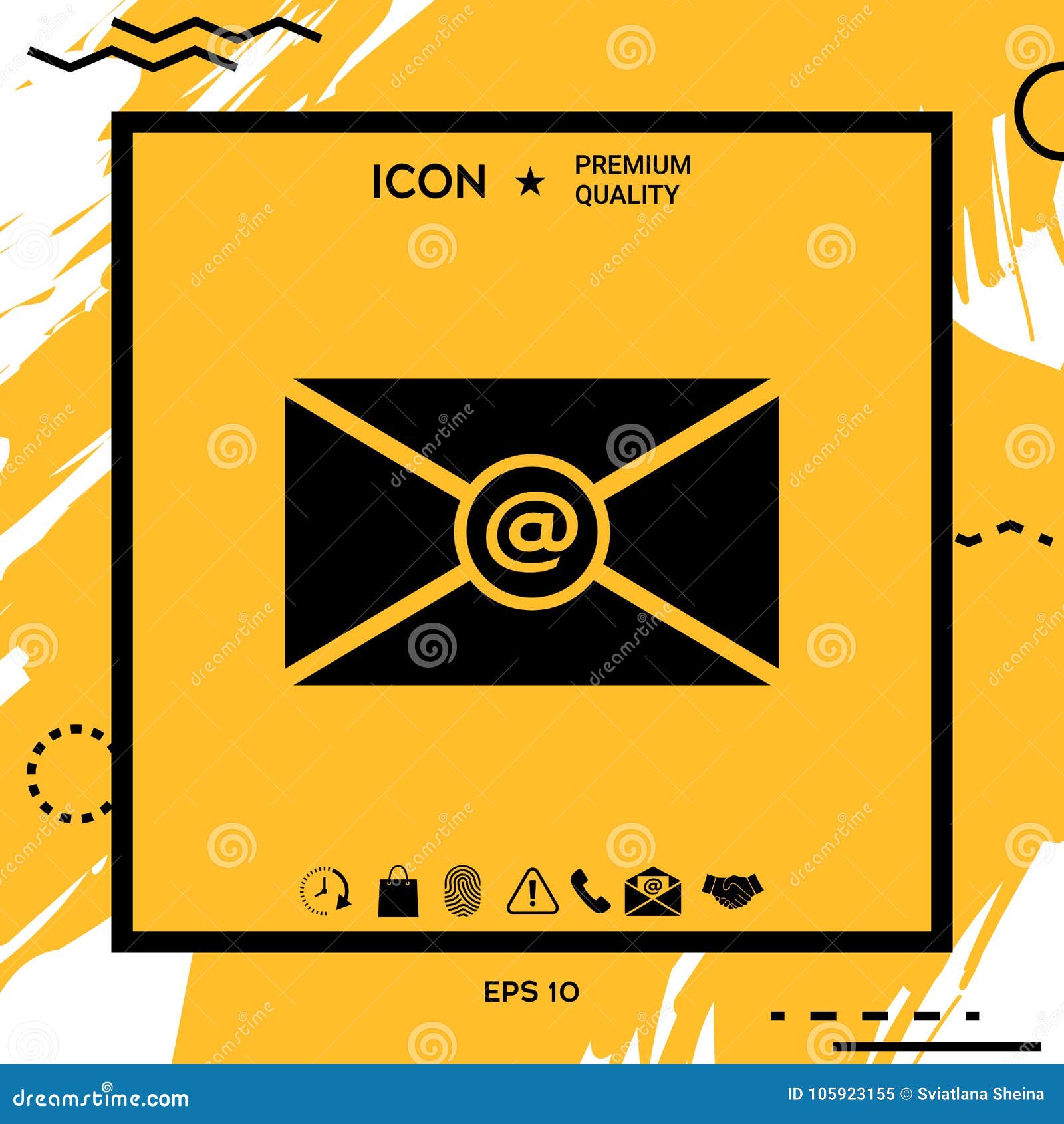 Ícone do símbolo do email ilustração do vetor. Ilustração de postagem ...