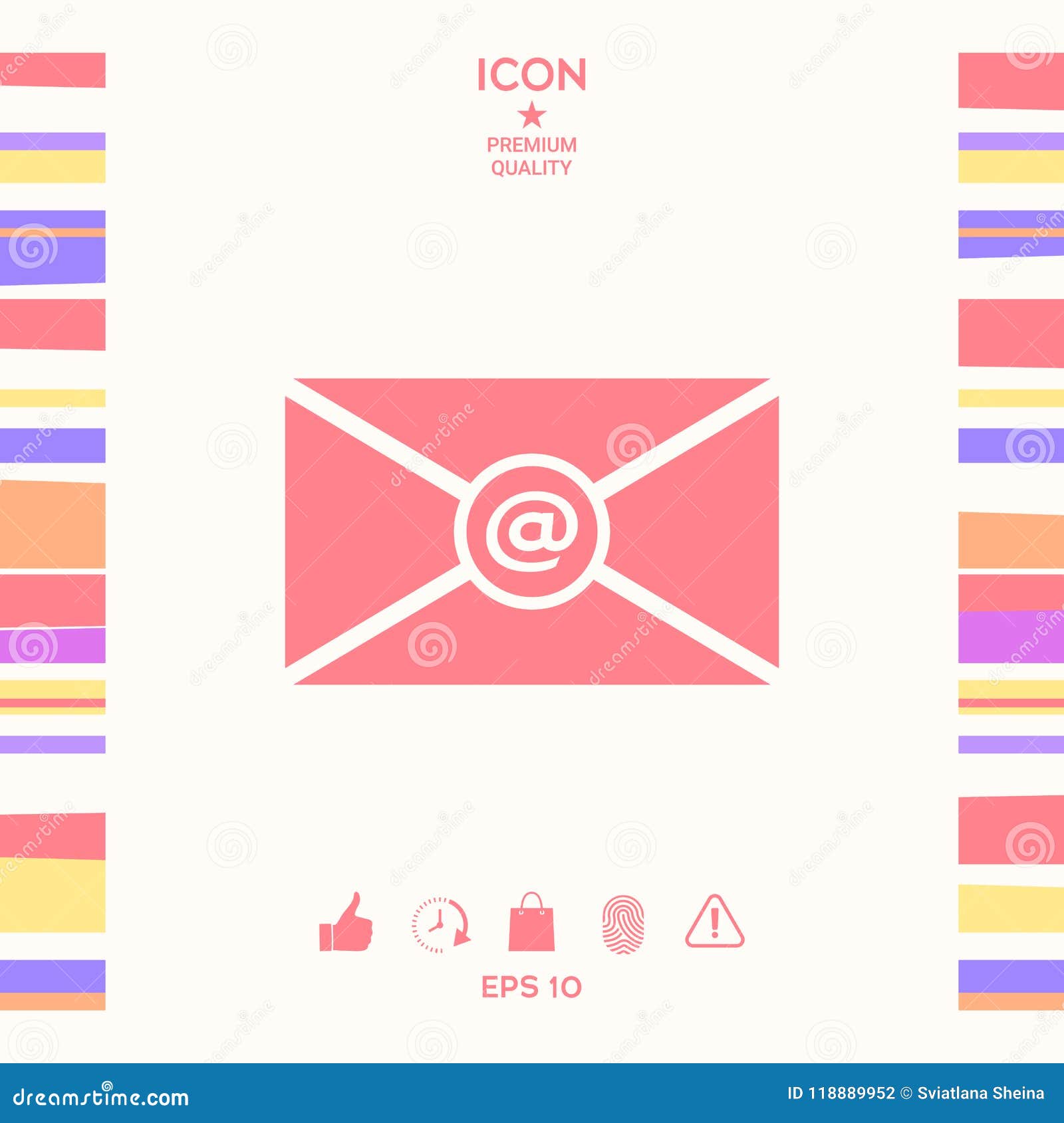 Ícone do símbolo do email ilustração do vetor. Ilustração de spam ...