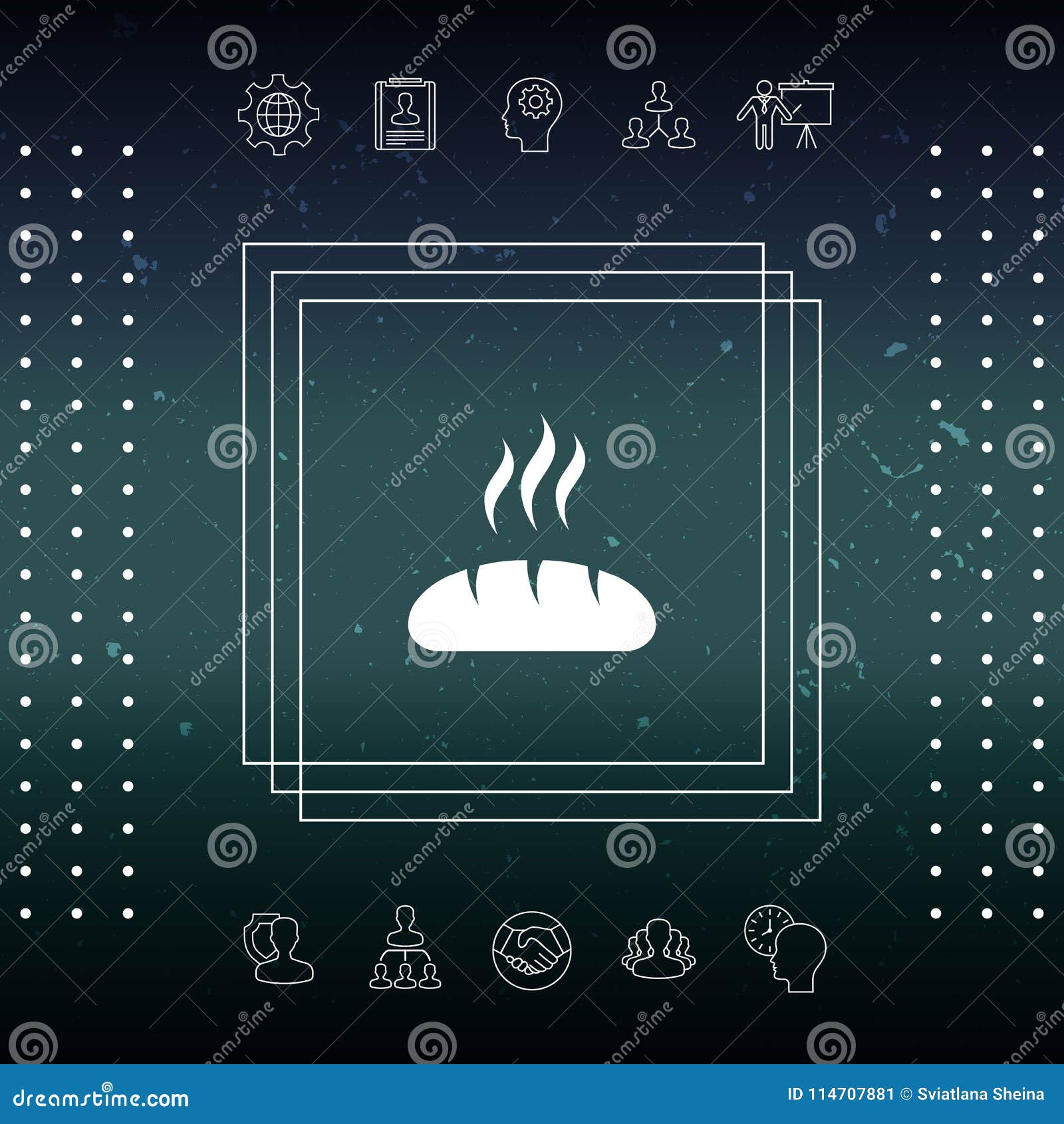 Ícone do símbolo do pão ilustração do vetor. Ilustração de croissant ...