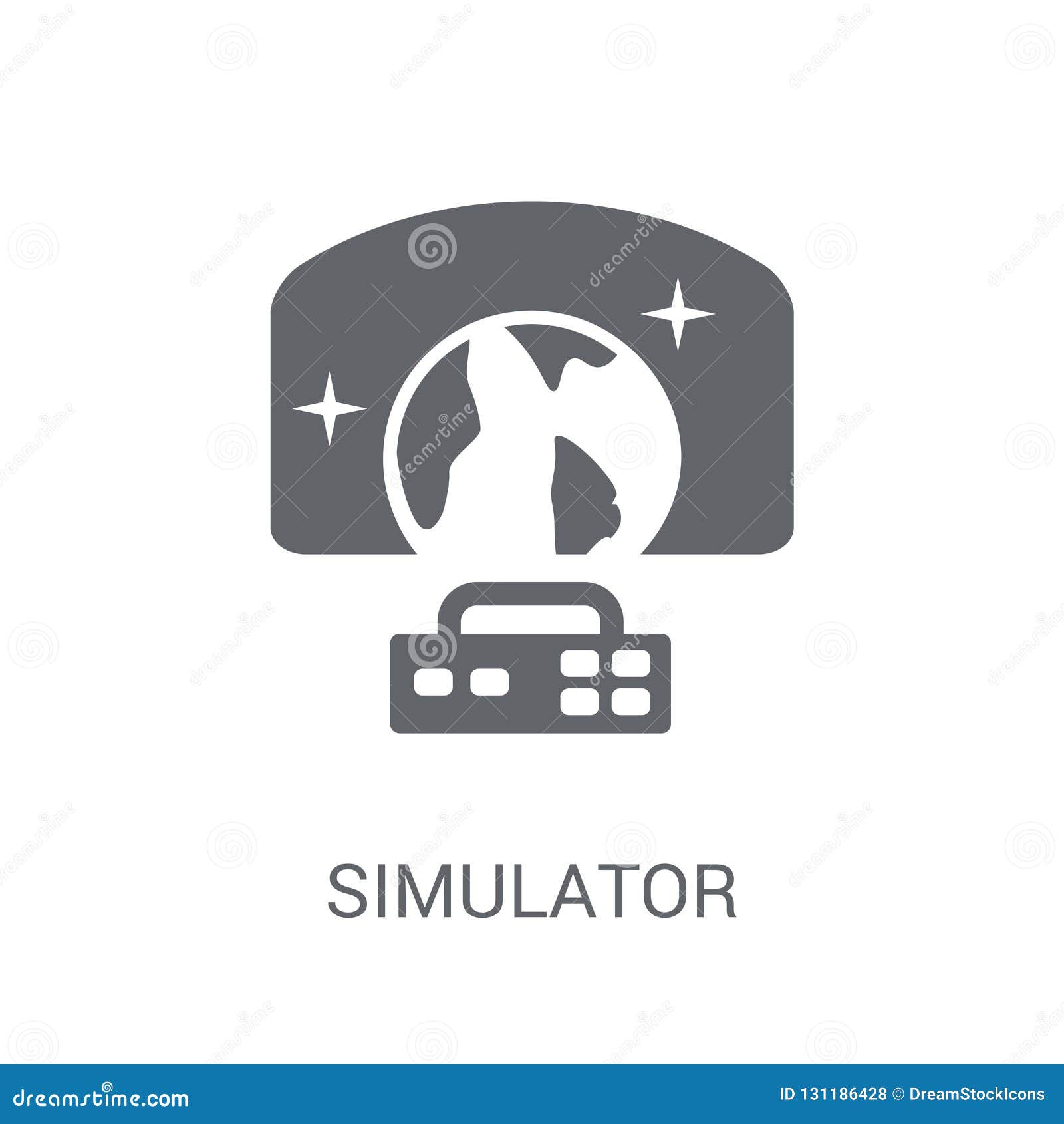 Ícone do simulador ilustração do vetor. Ilustração de soldado - 131186428