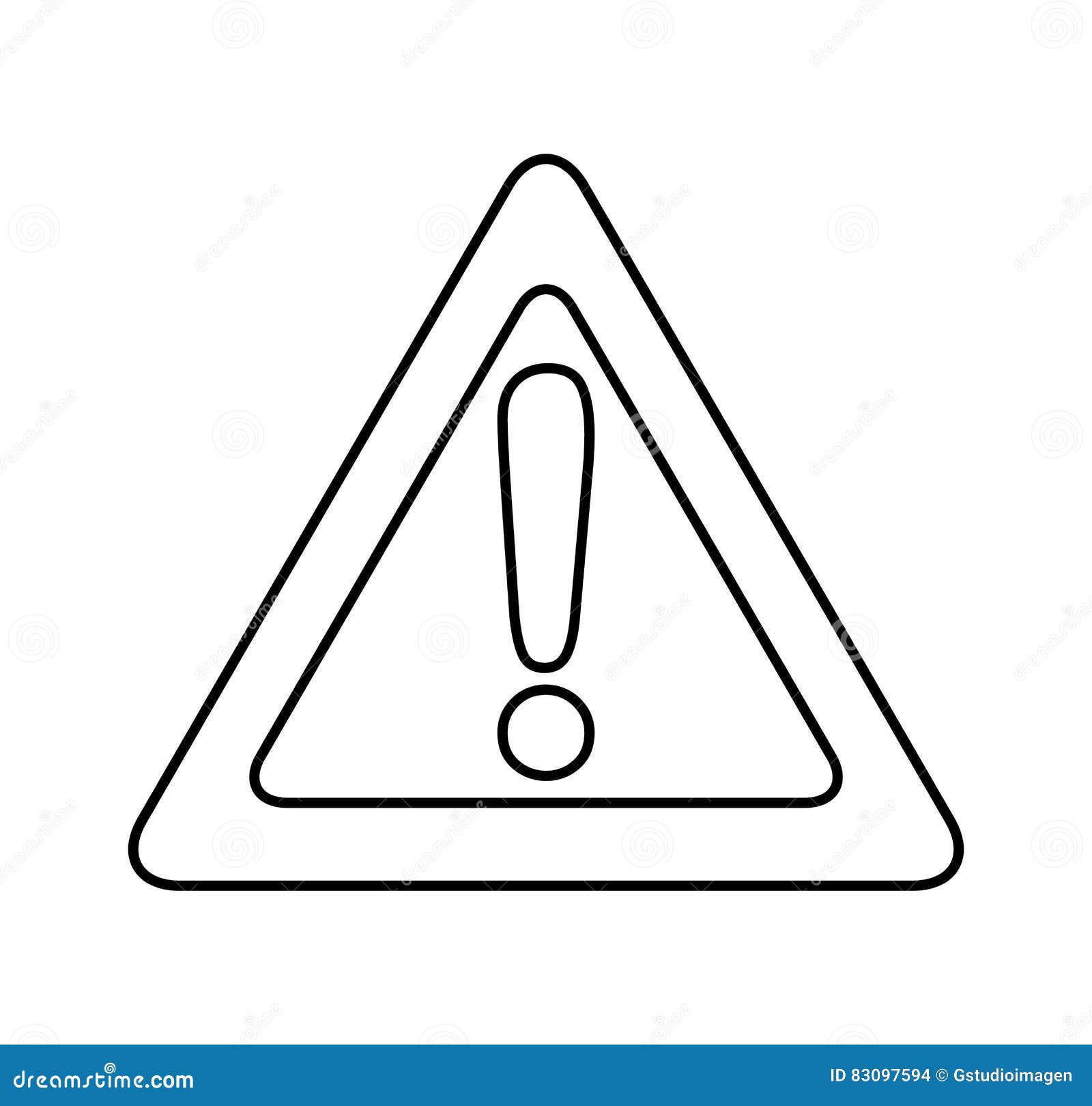 ícone Do Sinal Alerta Do Triângulo Ilustração Stock - Ilustração de ...