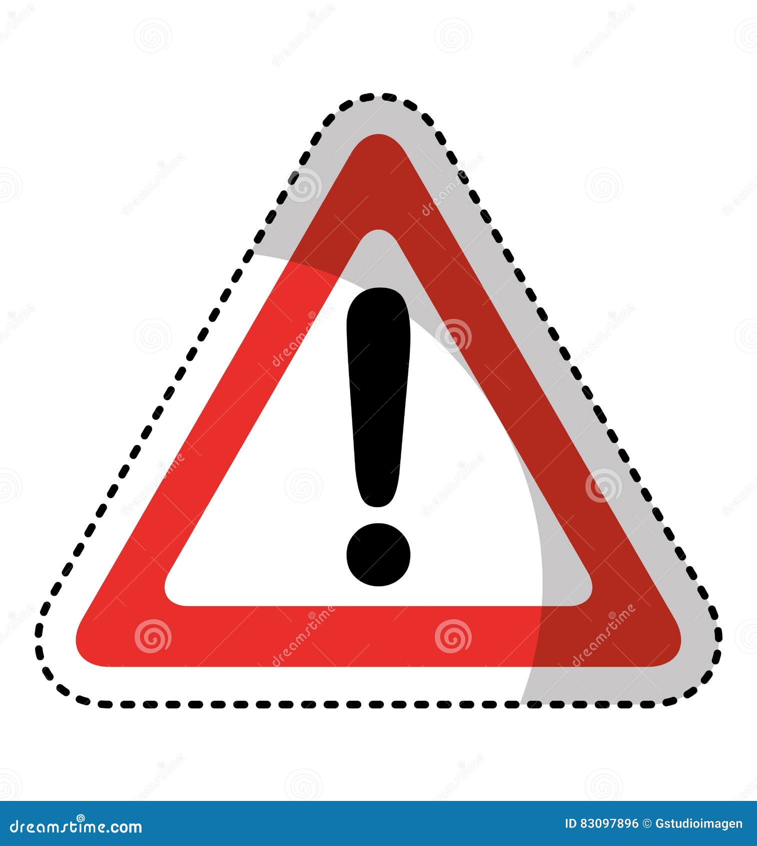 ícone Do Sinal Alerta Do Triângulo Ilustração Stock - Ilustração de ...