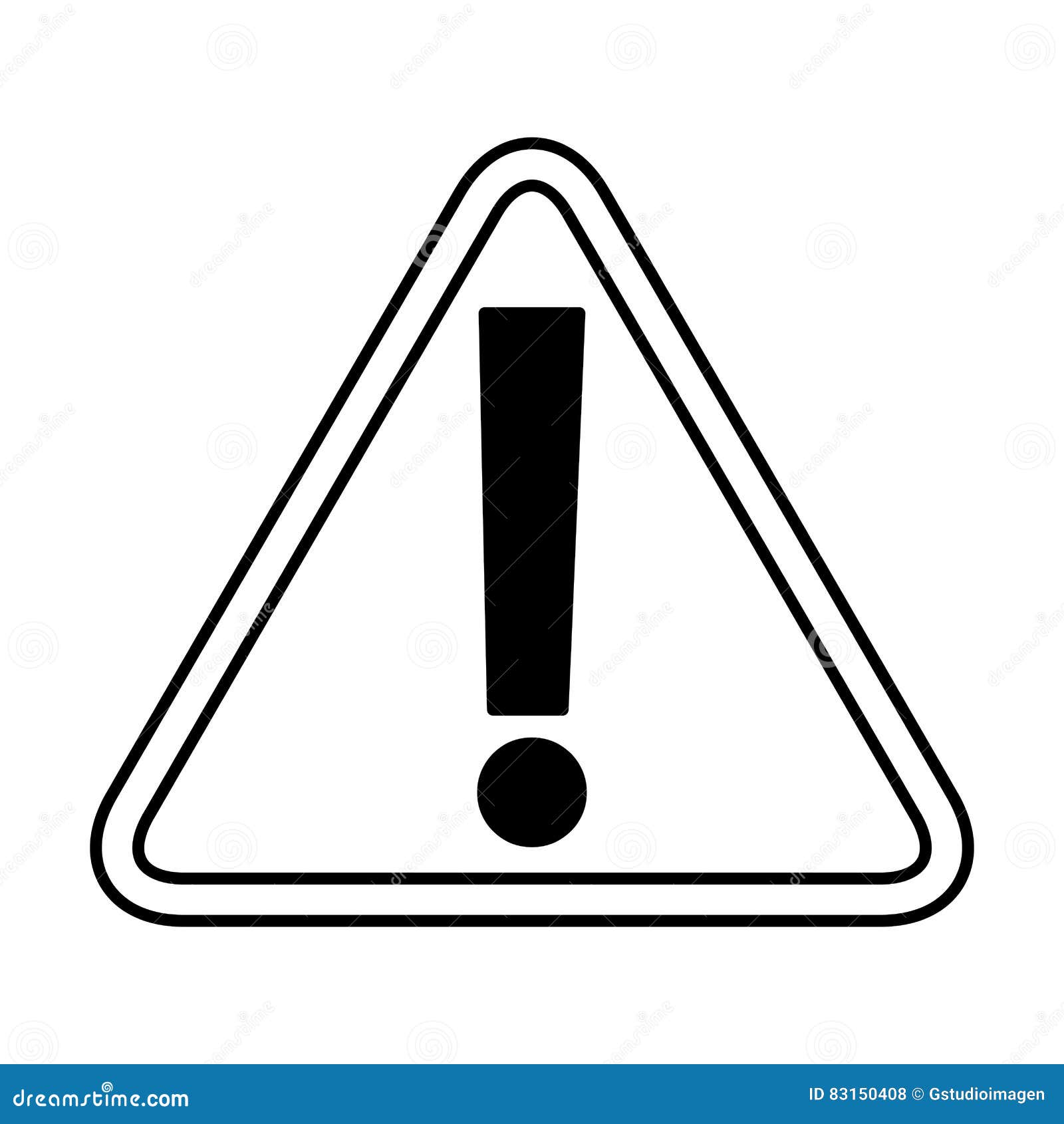 ícone Do Sinal Alerta Do Triângulo Ilustração Stock - Ilustração de ...