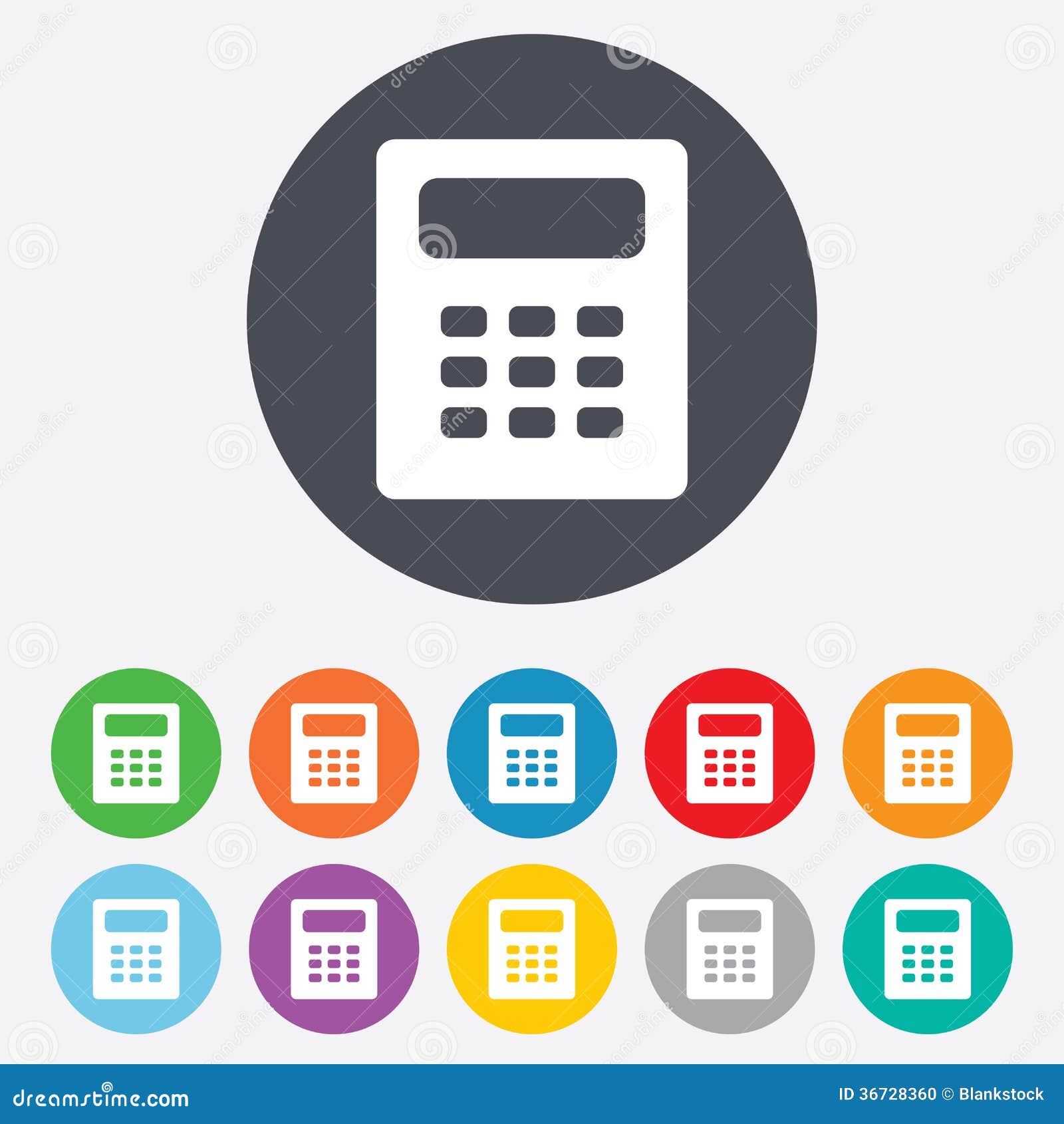 Ícone Do Sinal Da Calculadora. Símbolo Da Contabilidade. Ilustração ...
