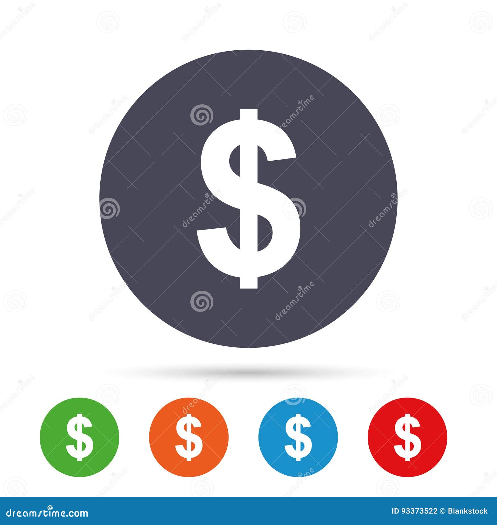 ícone Do Sinal De Dólar Símbolo De Moeda De USD Ilustração do Vetor ...