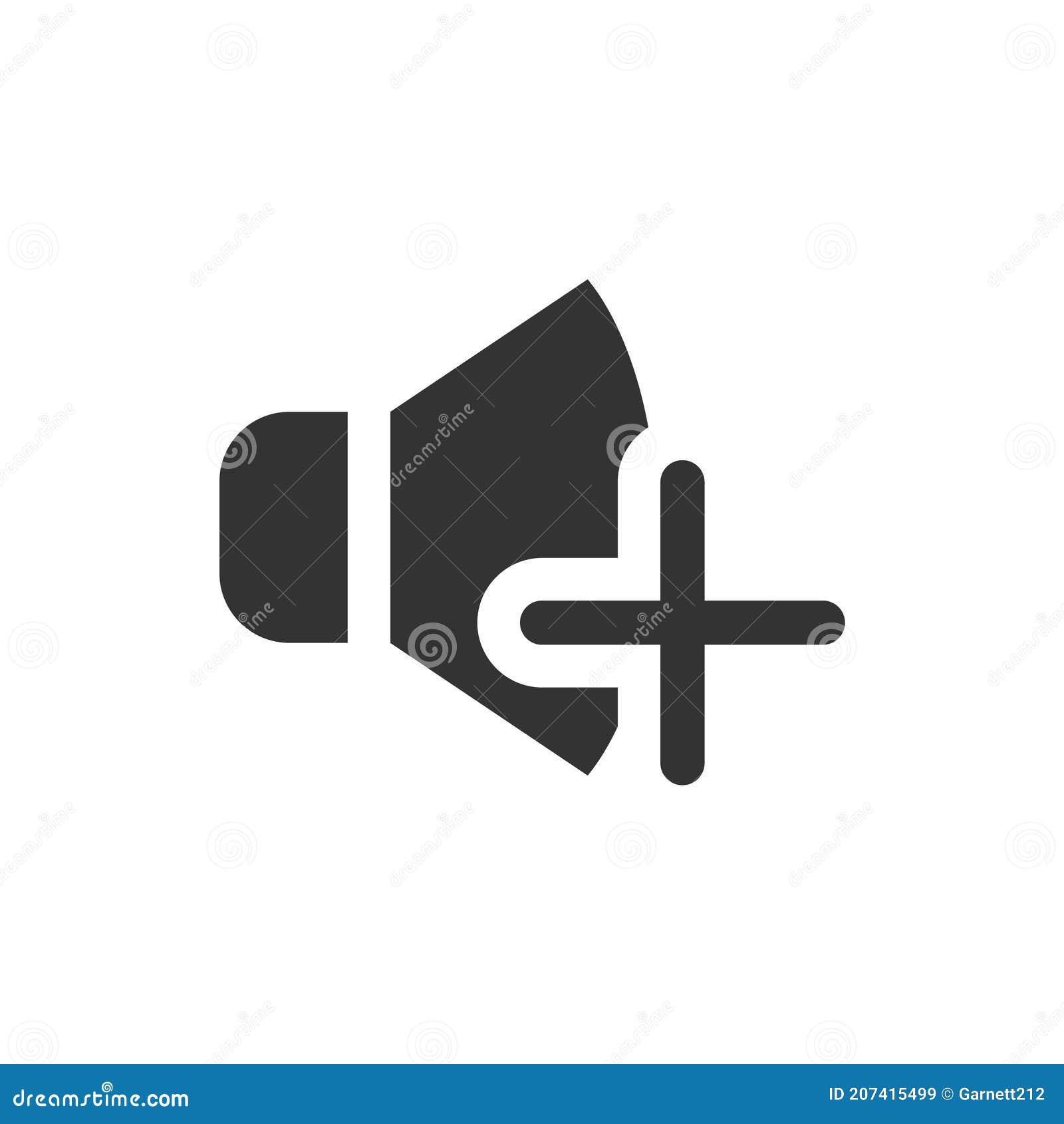 ícone Do Sinal De Som Com Um Sinal De Mais. Aumente O Som E Faça-o Mais ...