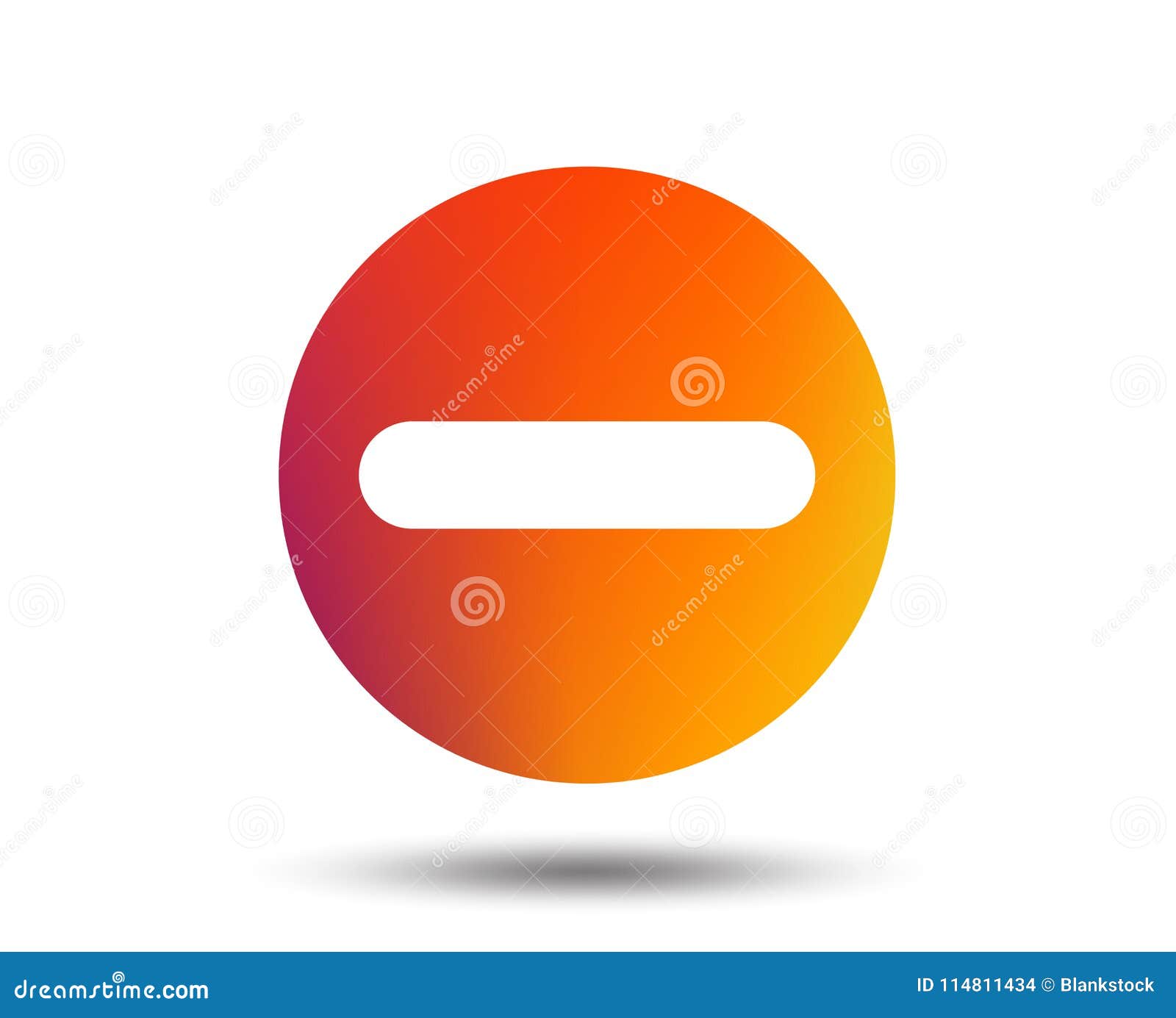 Ícone Do Sinal Negativo Símbolo Negativo Ilustração do Vetor ...