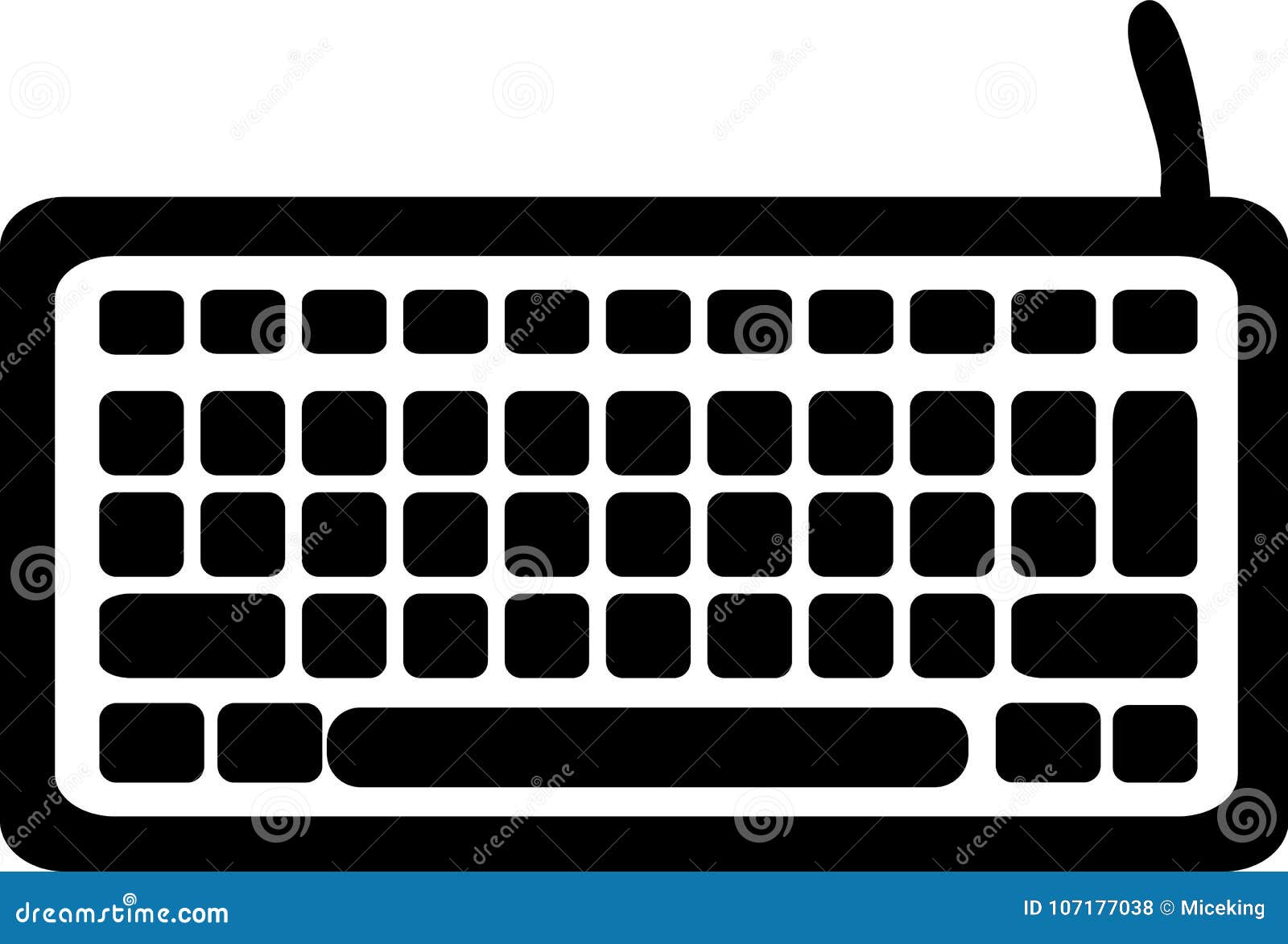 Ícone Do Teclado De Computador Ilustração do Vetor - Ilustração de ...