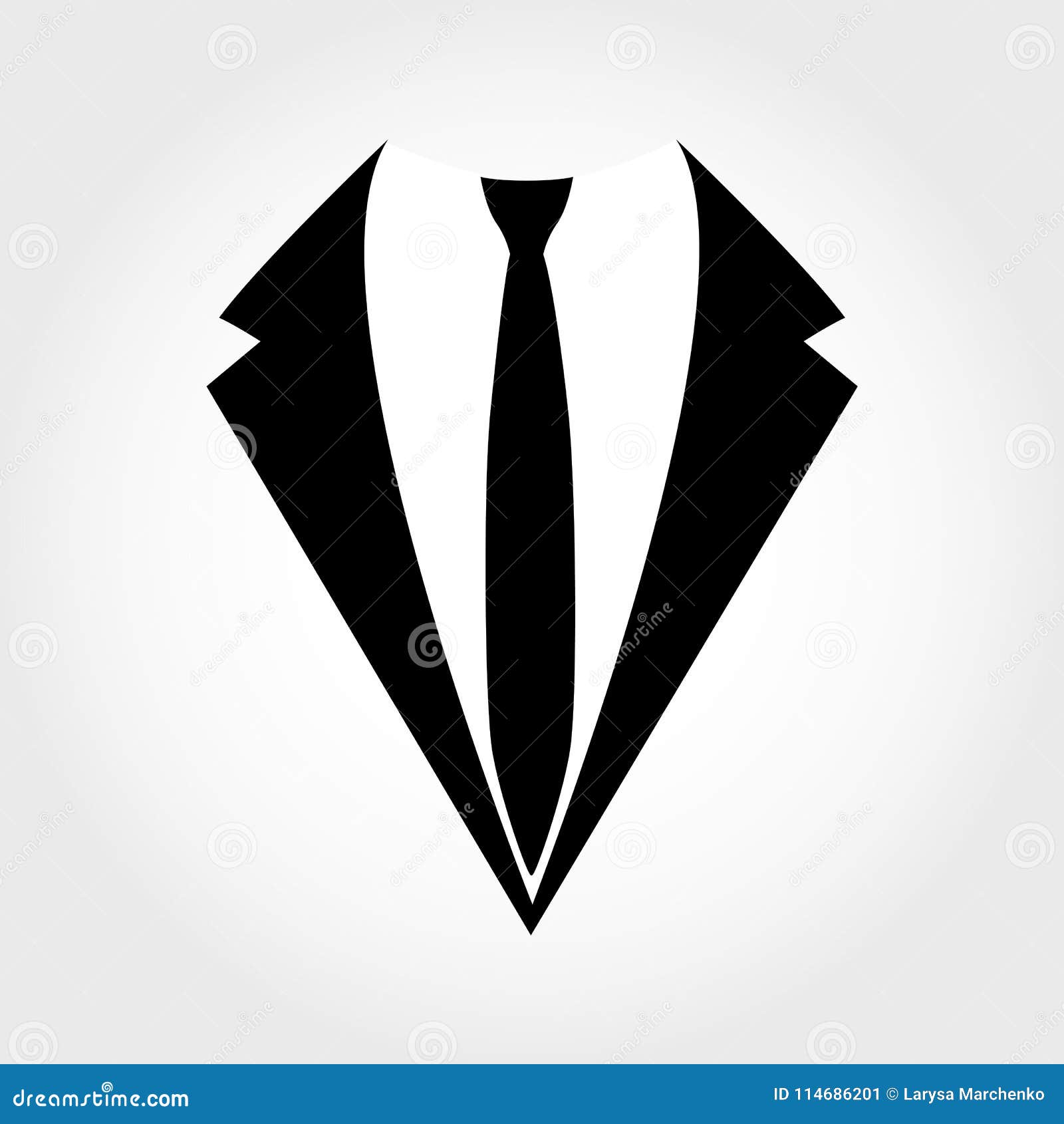 Ícone Do Terno Isolado No Fundo Branco Ilustração do Vetor - Ilustração ...