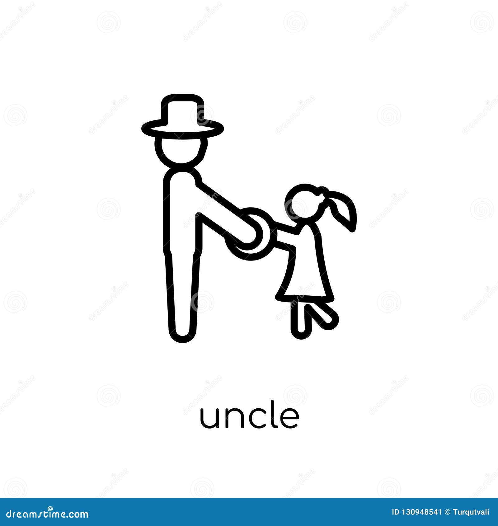 ícone Do Tio Ícone Linear Liso Moderno Na Moda Do Tio Do Vetor No ...