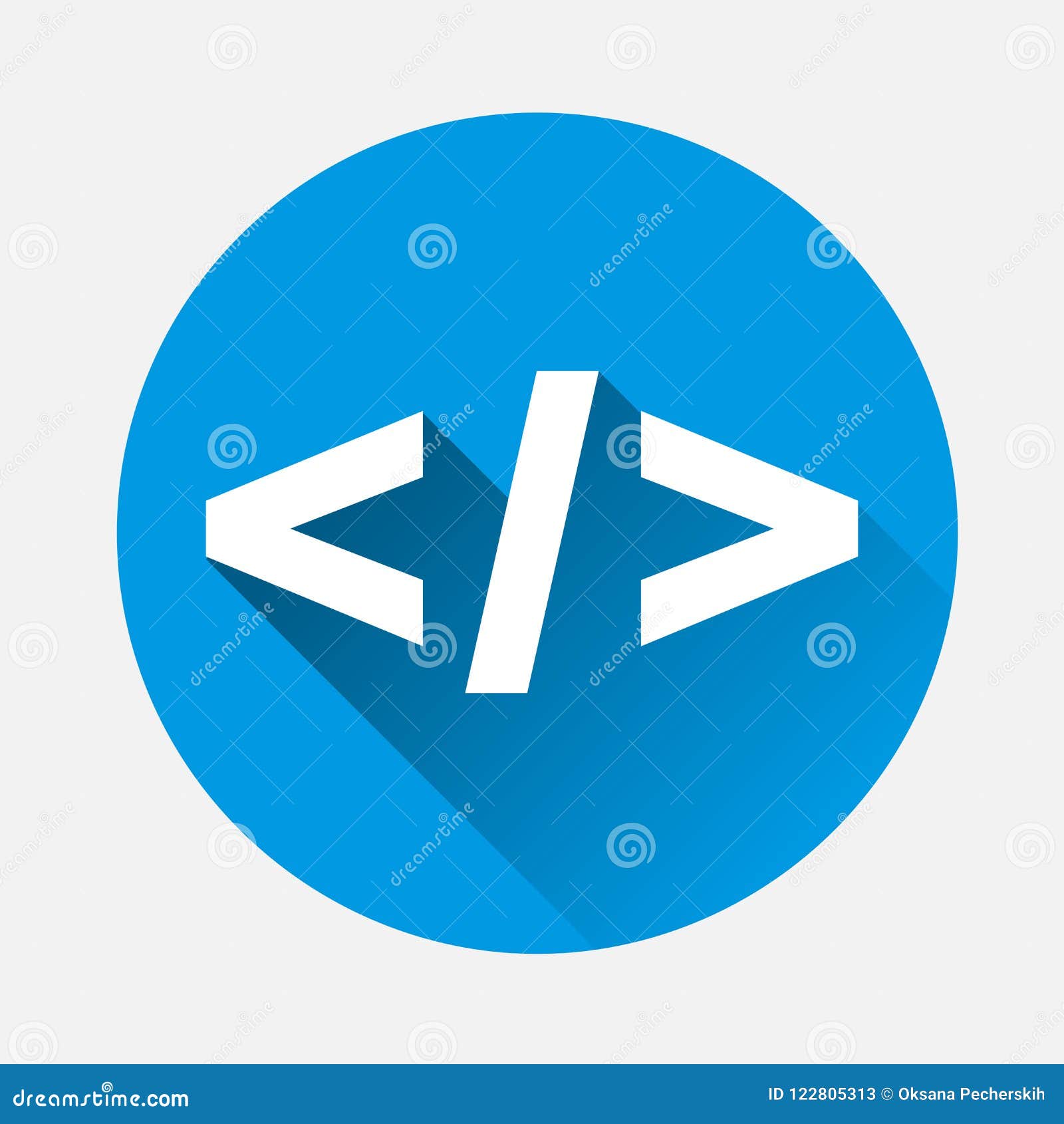 Ícone Do Vetor Do Código De Computador Símbolo Da Programação ...