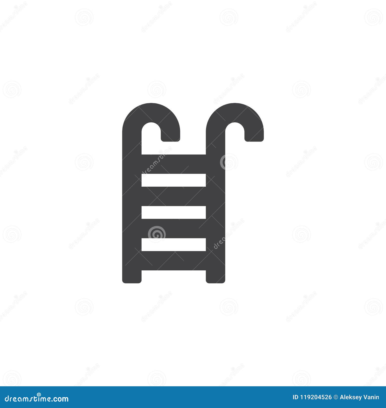 Ícone Do Vetor Da Escada Da Piscina Ilustração do Vetor - Ilustração de ...