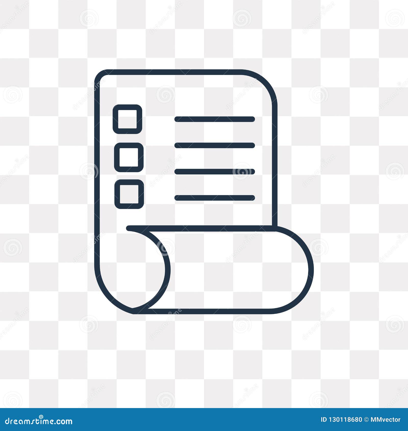 Ícone Do Vetor Da Lista Isolado No Fundo Transparente, Lista Linear ...