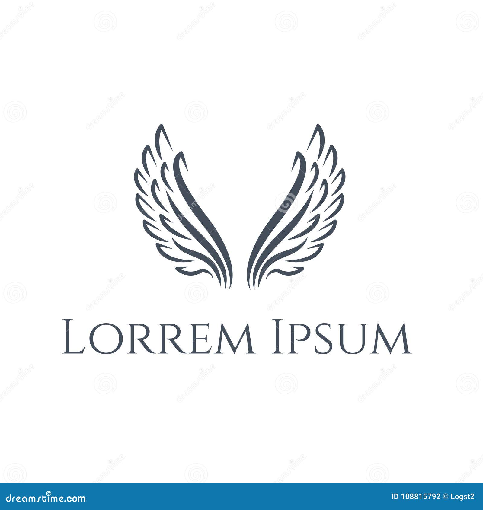 Ícone Do Vetor Das Asas Logotipo Do Vetor Das Asas Ilustração do Vetor ...