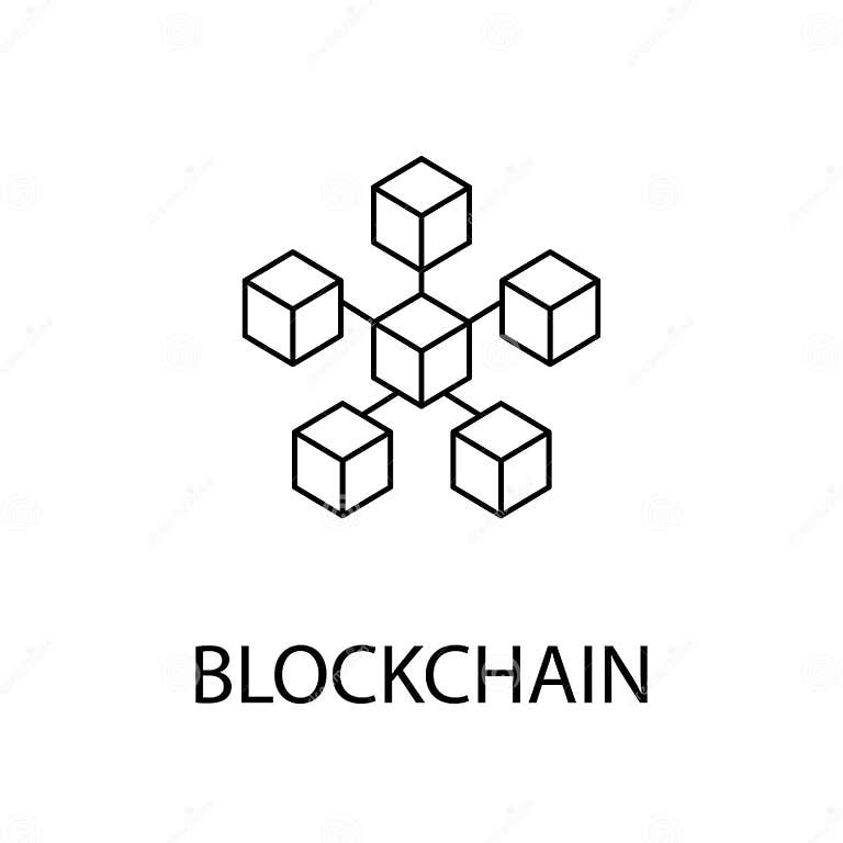 Ícone Do Vetor De Blockchain Ilustração do Vetor - Ilustração de ...
