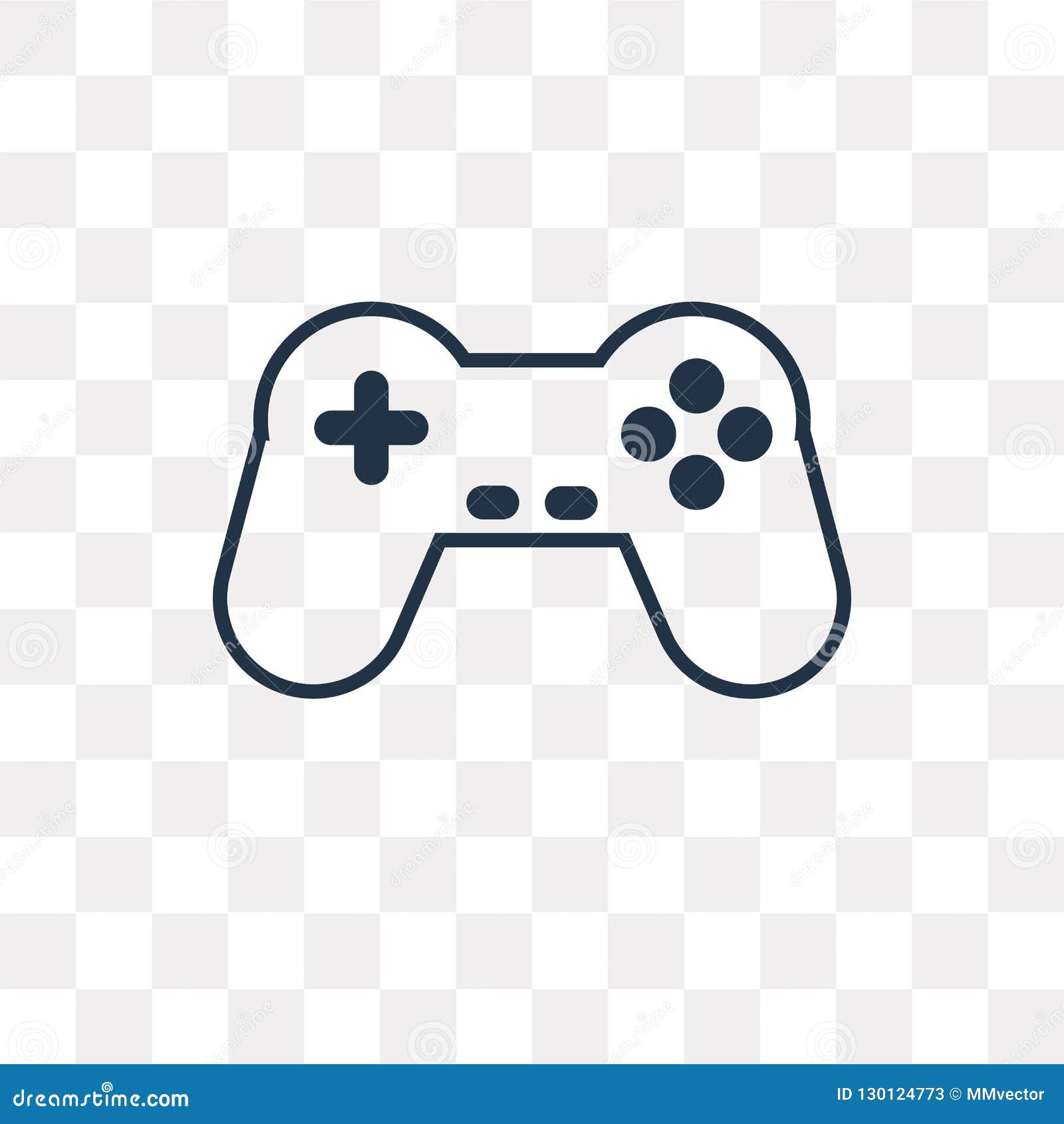 Ícone Do Vetor De Gamepad Isolado No Fundo Transparente, G Linear ...