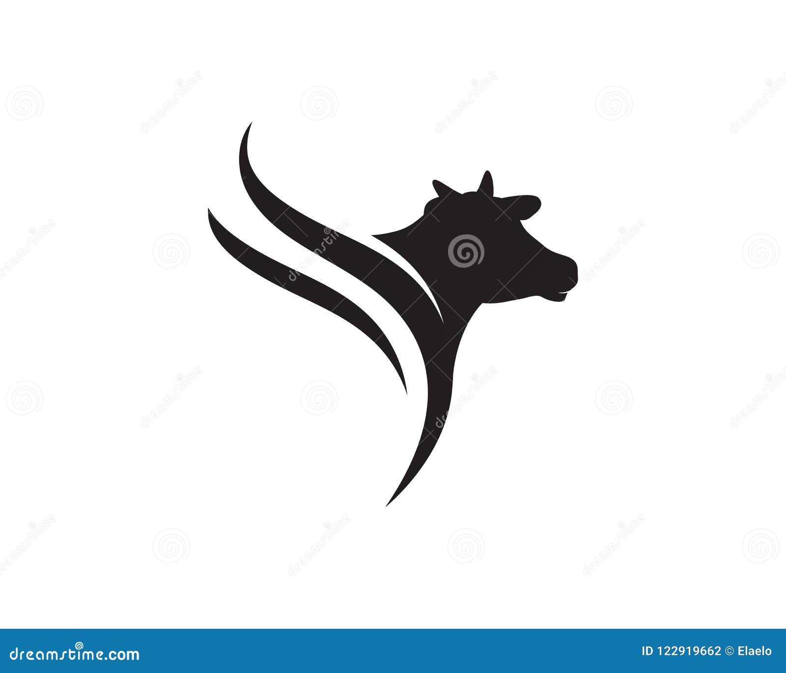Ícone Do Vetor De Logo Template Da Vaca Ilustração do Vetor ...