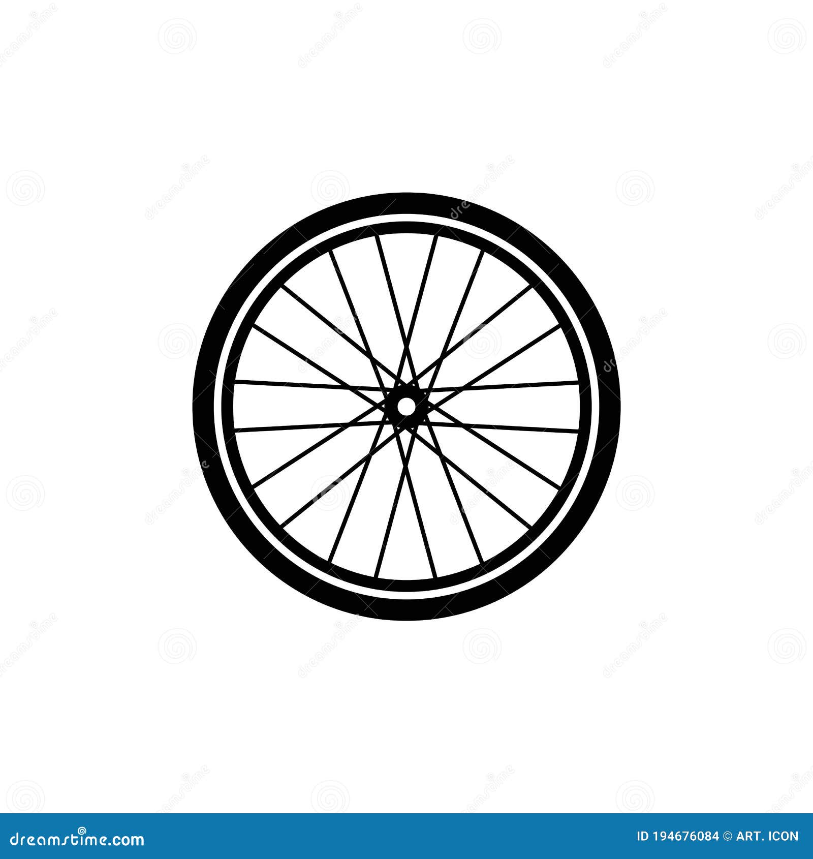 ícone do vetor de roda ilustração do vetor. Ilustração de ninguém ...