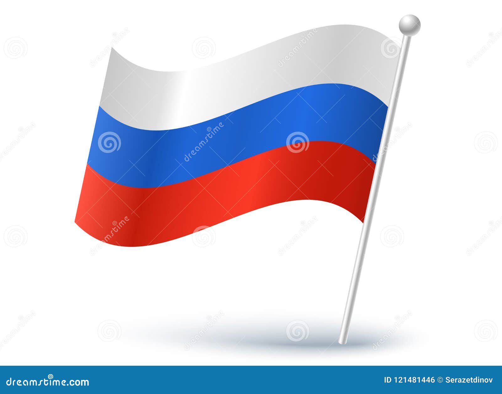 Ícone Do Vetor De Uma Bandeira Do Russo Ilustração do Vetor ...