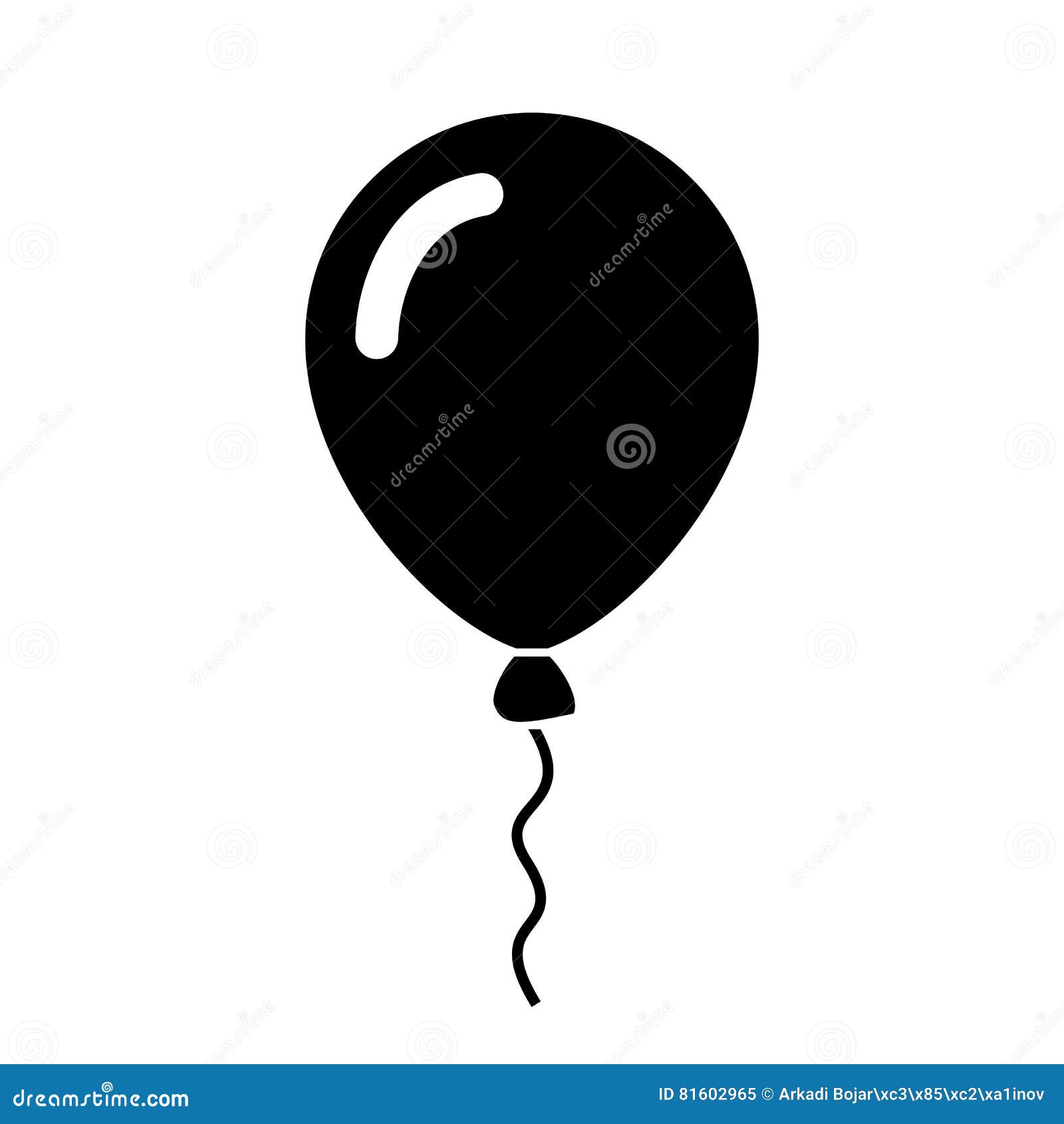 Ícone do vetor do balão ilustração do vetor. Ilustração de festival ...