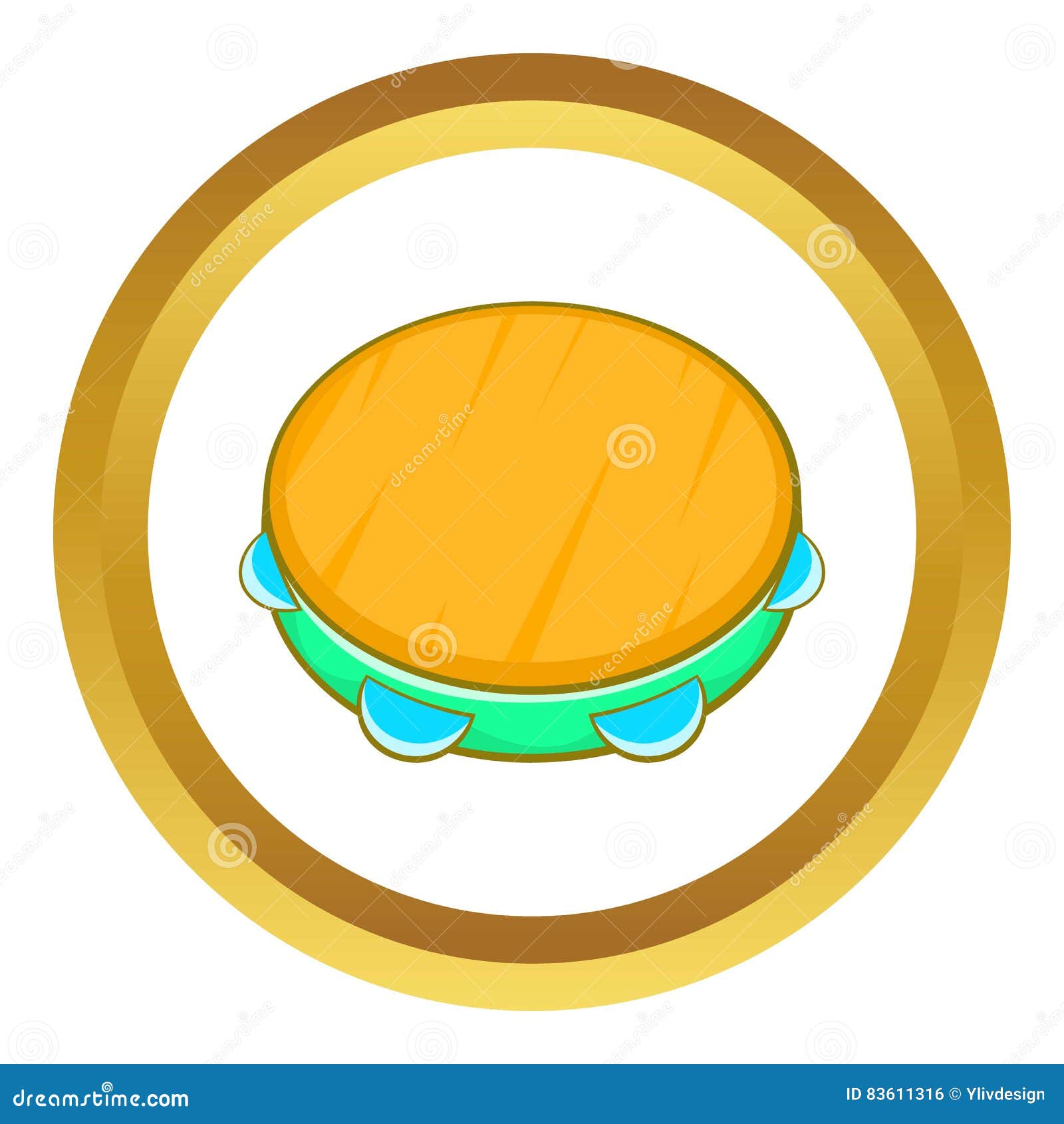 Ícone do vetor do pandeiro ilustração do vetor. Ilustração de jogo ...