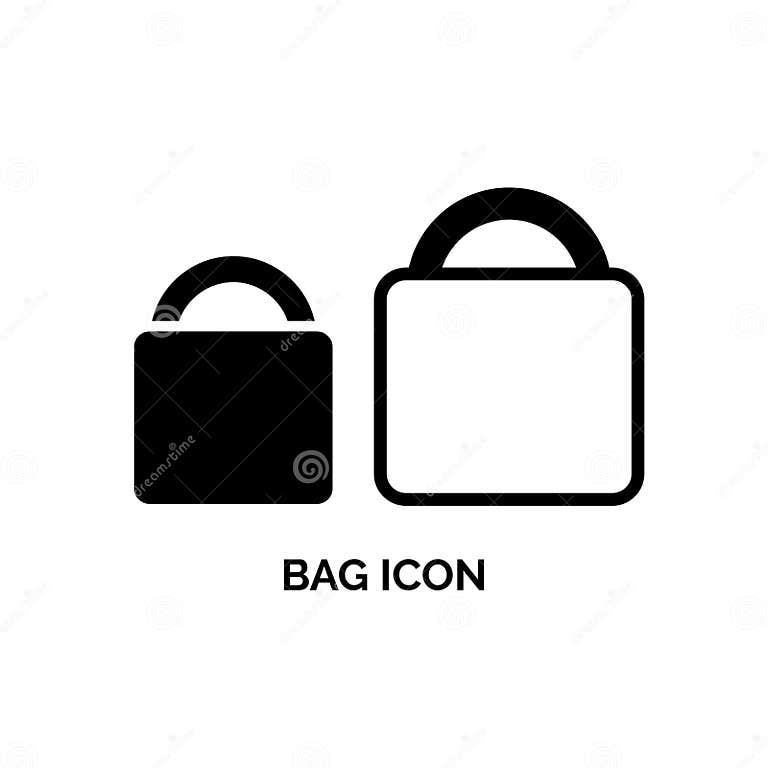 Ícone do vetor do saco ilustração do vetor. Ilustração de varejo ...