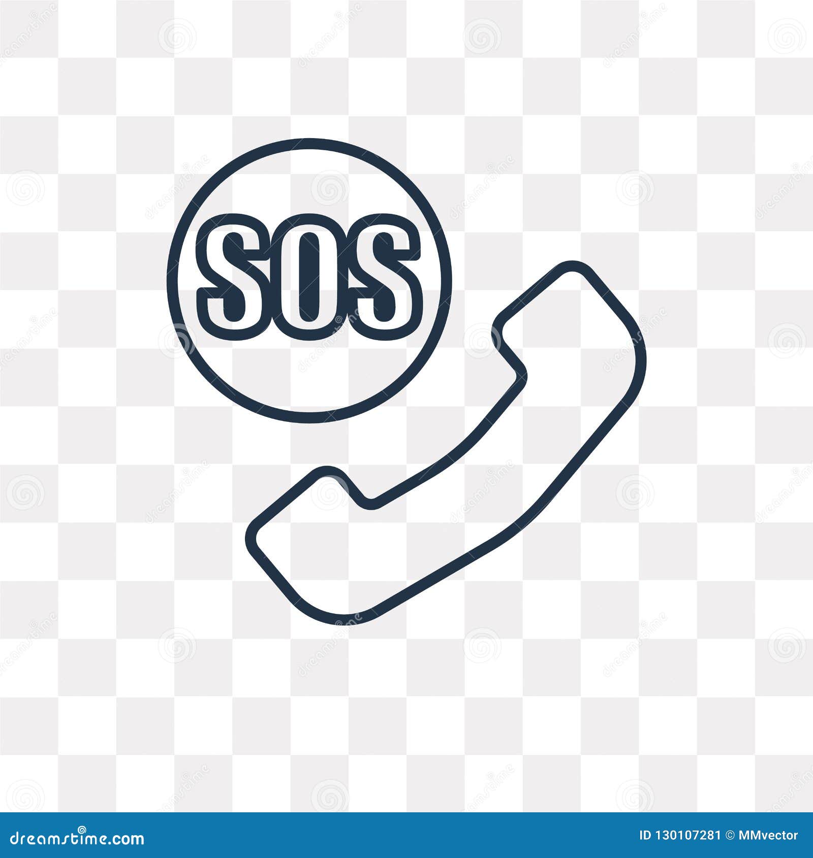 Ícone Do Vetor Do SOS Isolado No Fundo Transparente, SOS Linear T ...