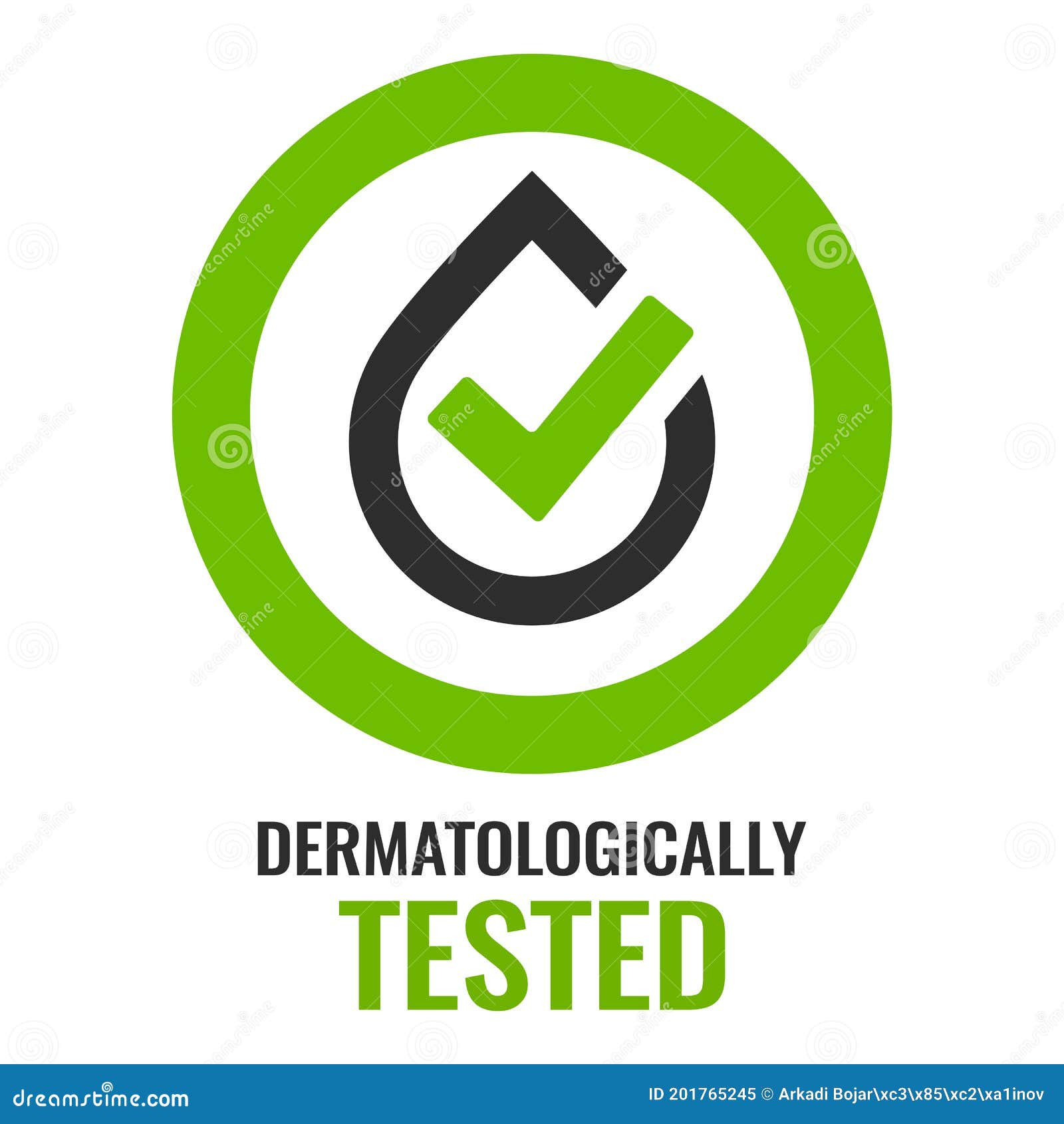 ícone Do Vetor Testado Dermatologicamente Ilustração do Vetor ...