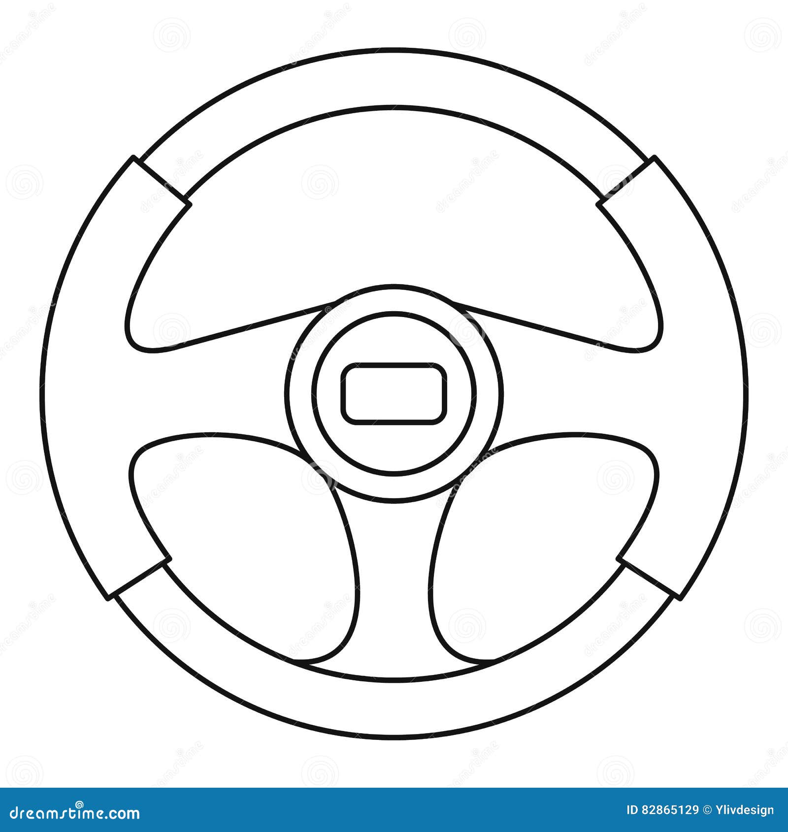 Ícone Do Volante, Estilo Do Esboço Ilustração do Vetor - Ilustração de ...