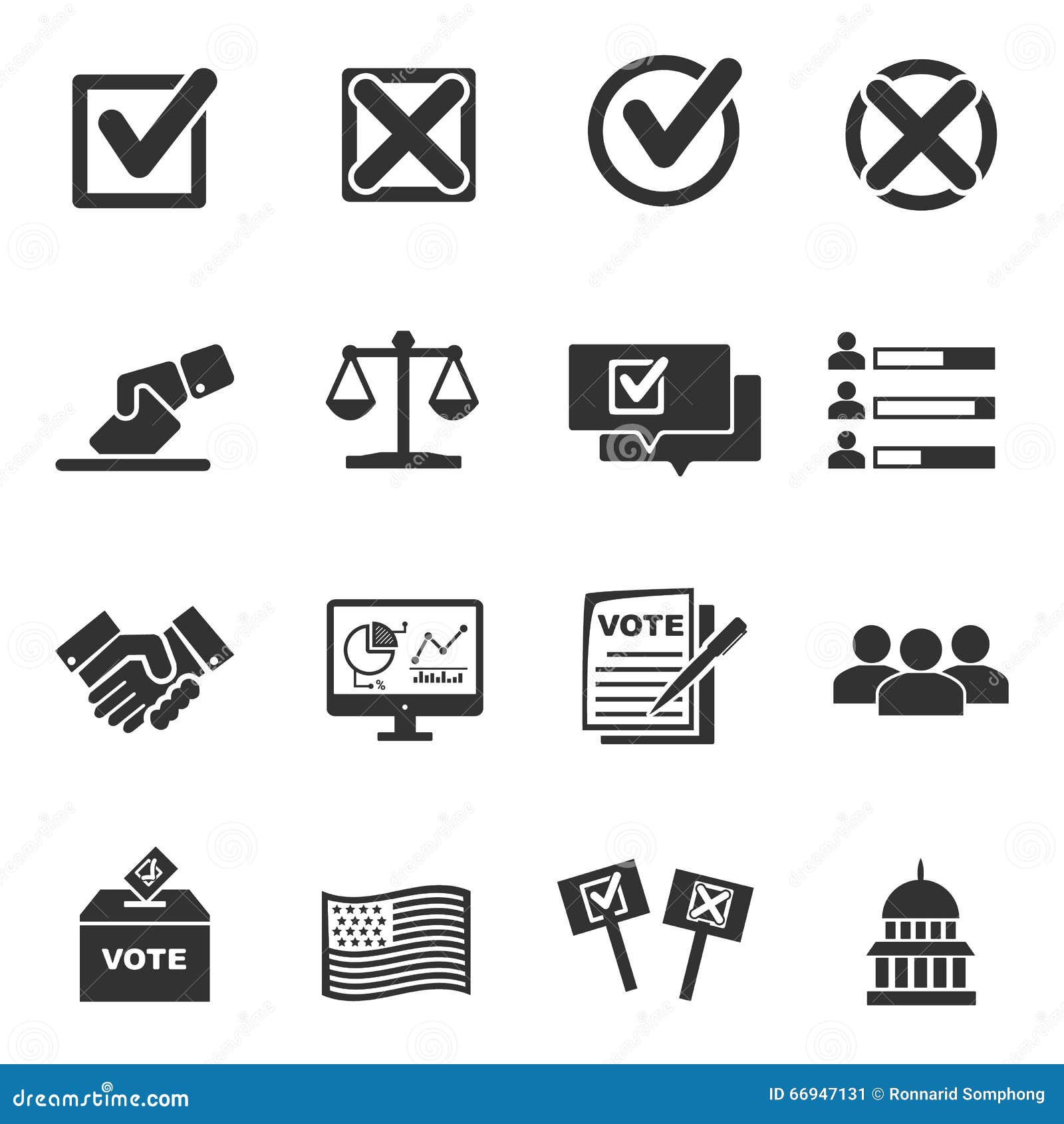 Ícone do voto ilustração do vetor. Ilustração de debate - 66947131