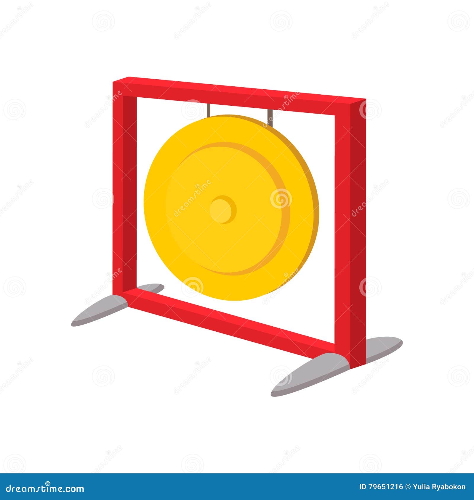 Ícone Dos Desenhos Animados Do Gongo Ilustração do Vetor - Ilustração ...