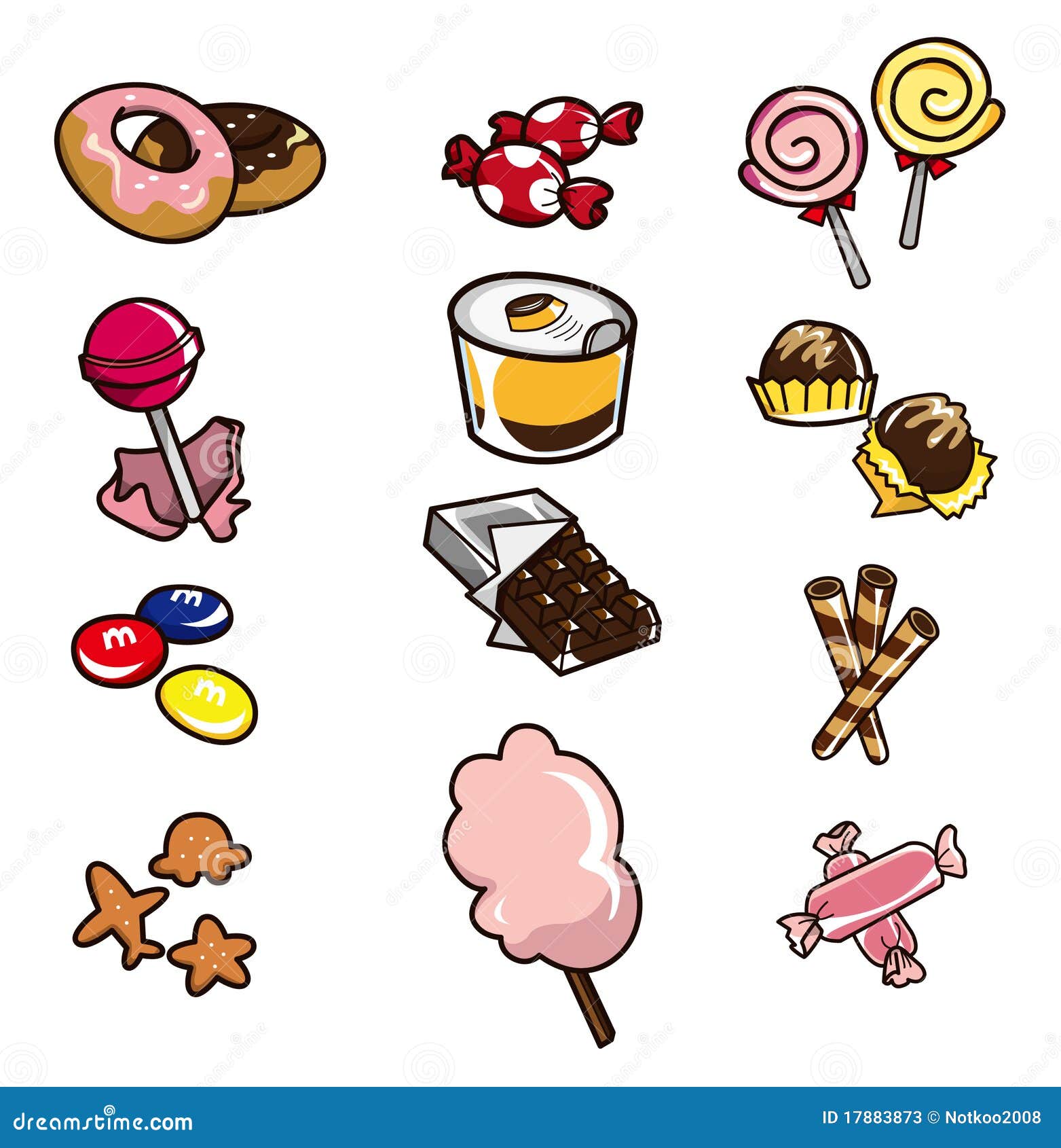 Ícone Dos Doces Dos Desenhos Animados Ilustração Stock - Ilustração de ...