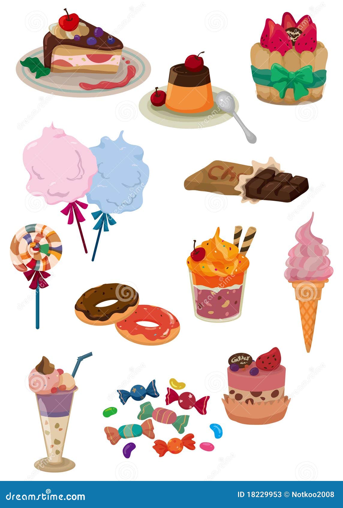 Ícone Dos Doces Dos Desenhos Animados Ilustração do Vetor - Ilustração ...