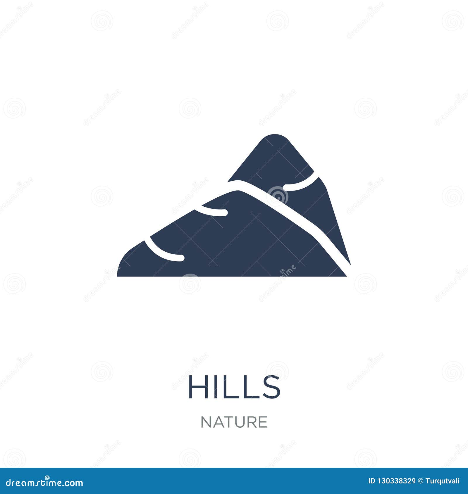 ícone dos montes ilustração do vetor. Ilustração de ensolarado - 130338329