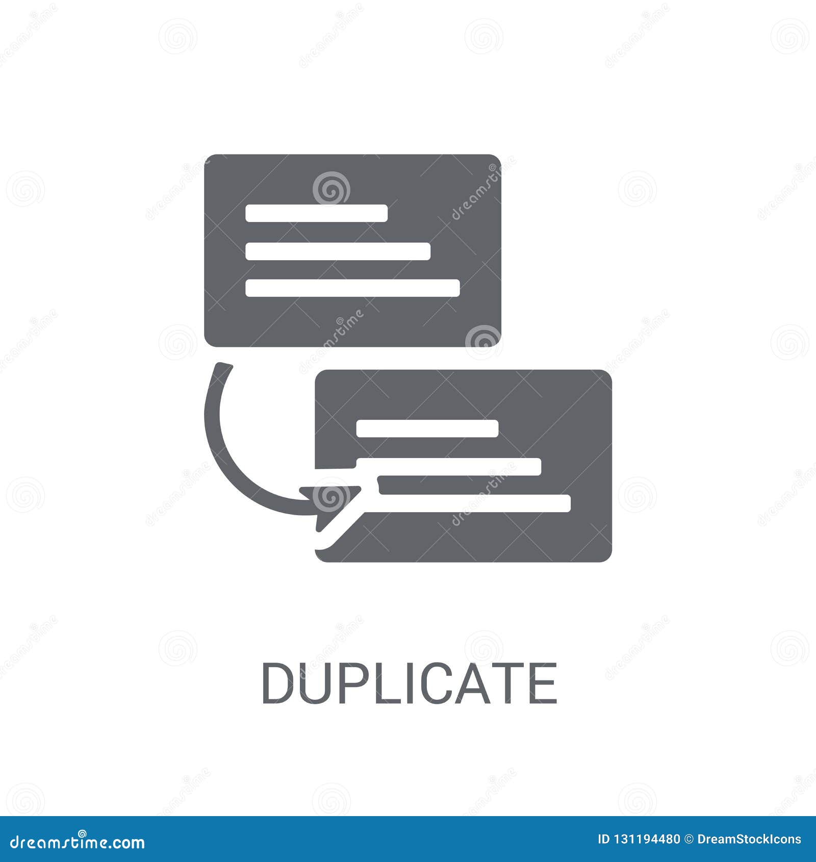 Ícone duplicado ilustração do vetor. Ilustração de arquivo - 131194480