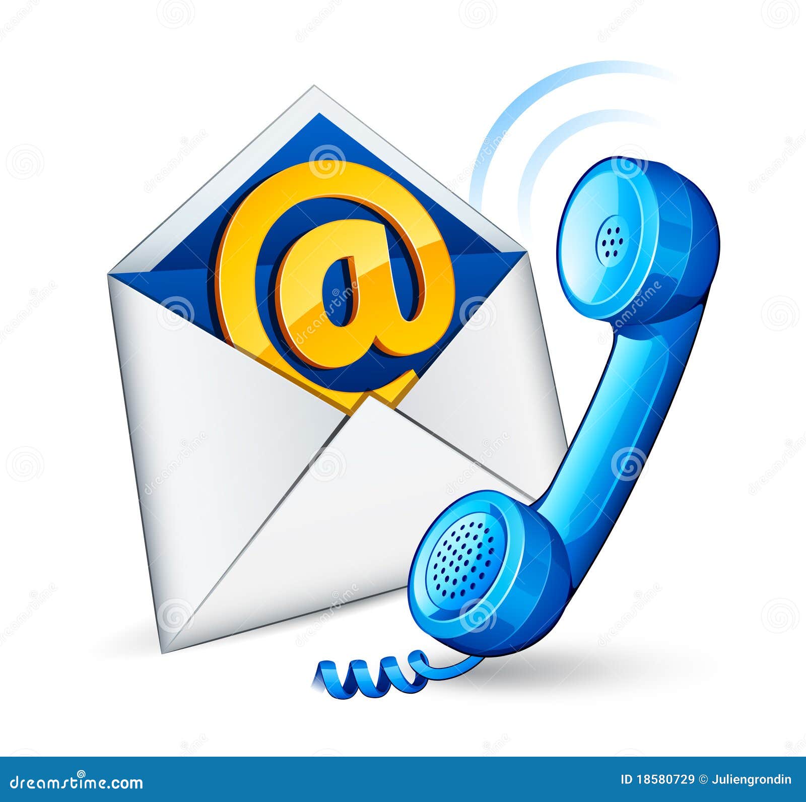 Ícone E Telefone Do Email Imagens de Stock Royalty Free - Imagem: 18580729
